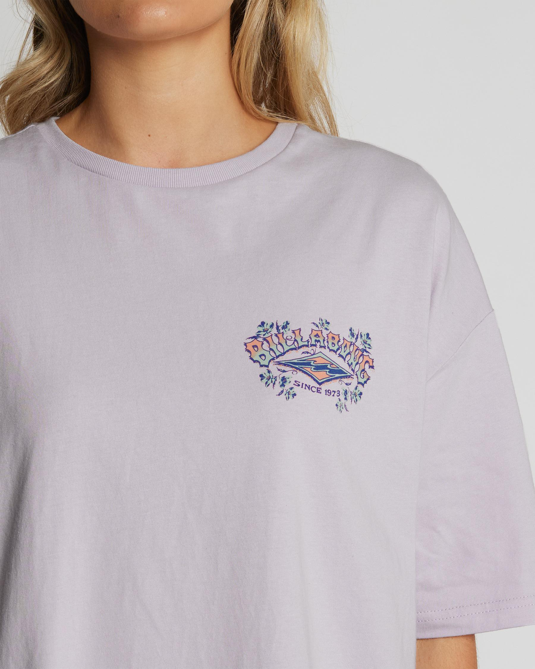 Shop Billabong Stay '73 T-shirt In Orchid Hush - Fast Shipping & Easy ...