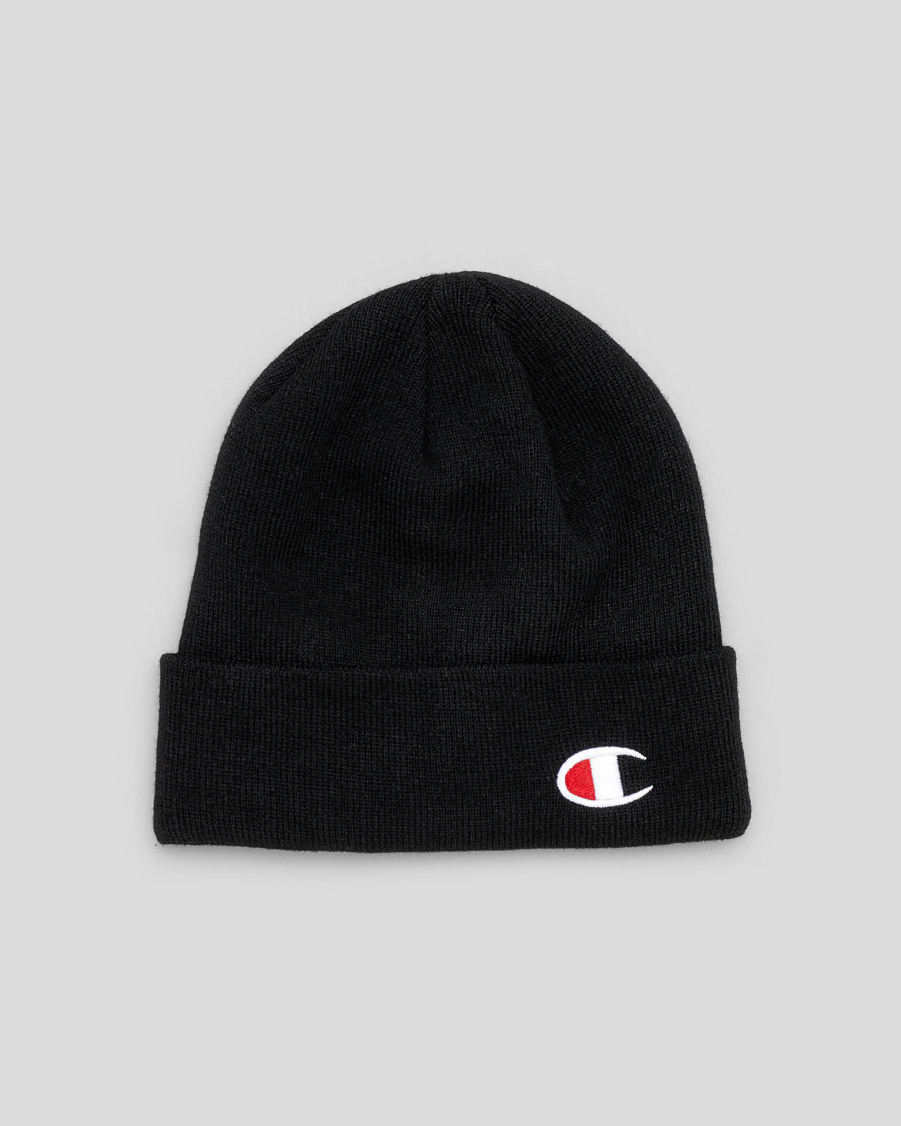 Shop Champion Champion C Logo Beanie In Black - Fast Shipping & Easy ...