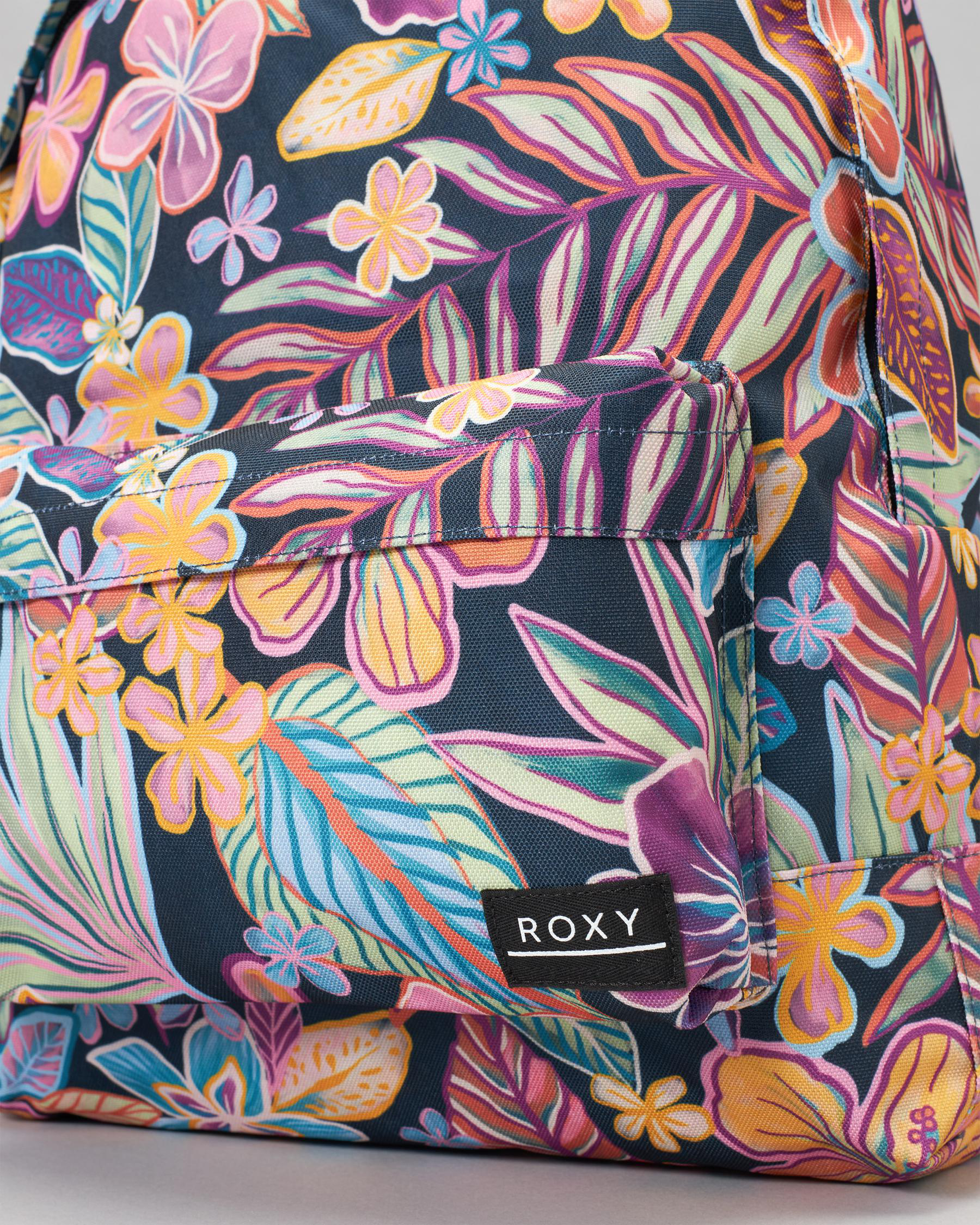 Shop Roxy Sugar Baby Printed Backpack In Mood Indigo True Paradise ...