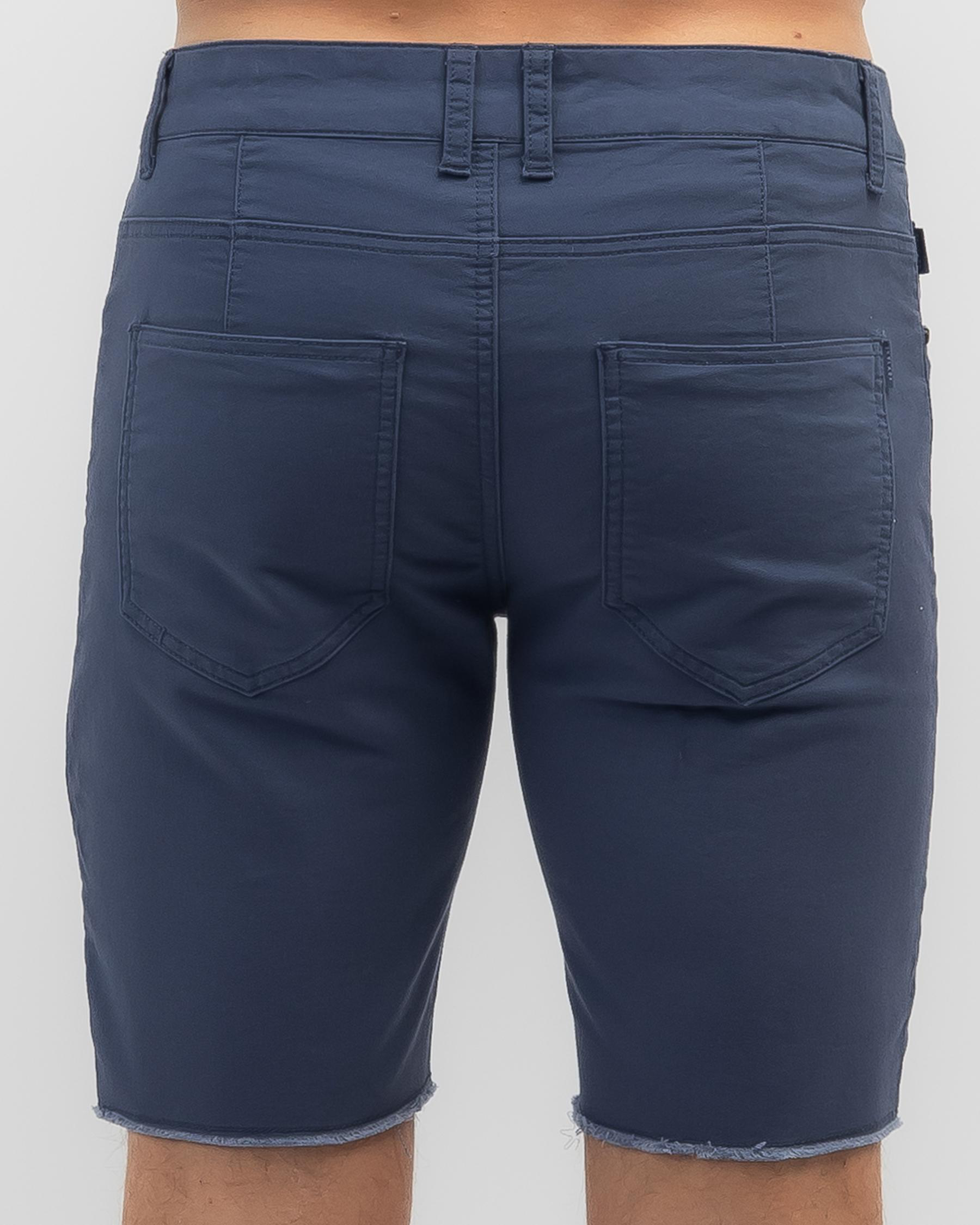 Shop Skylark Direction Walk Shorts In Slate Blue - Fast Shipping & Easy ...