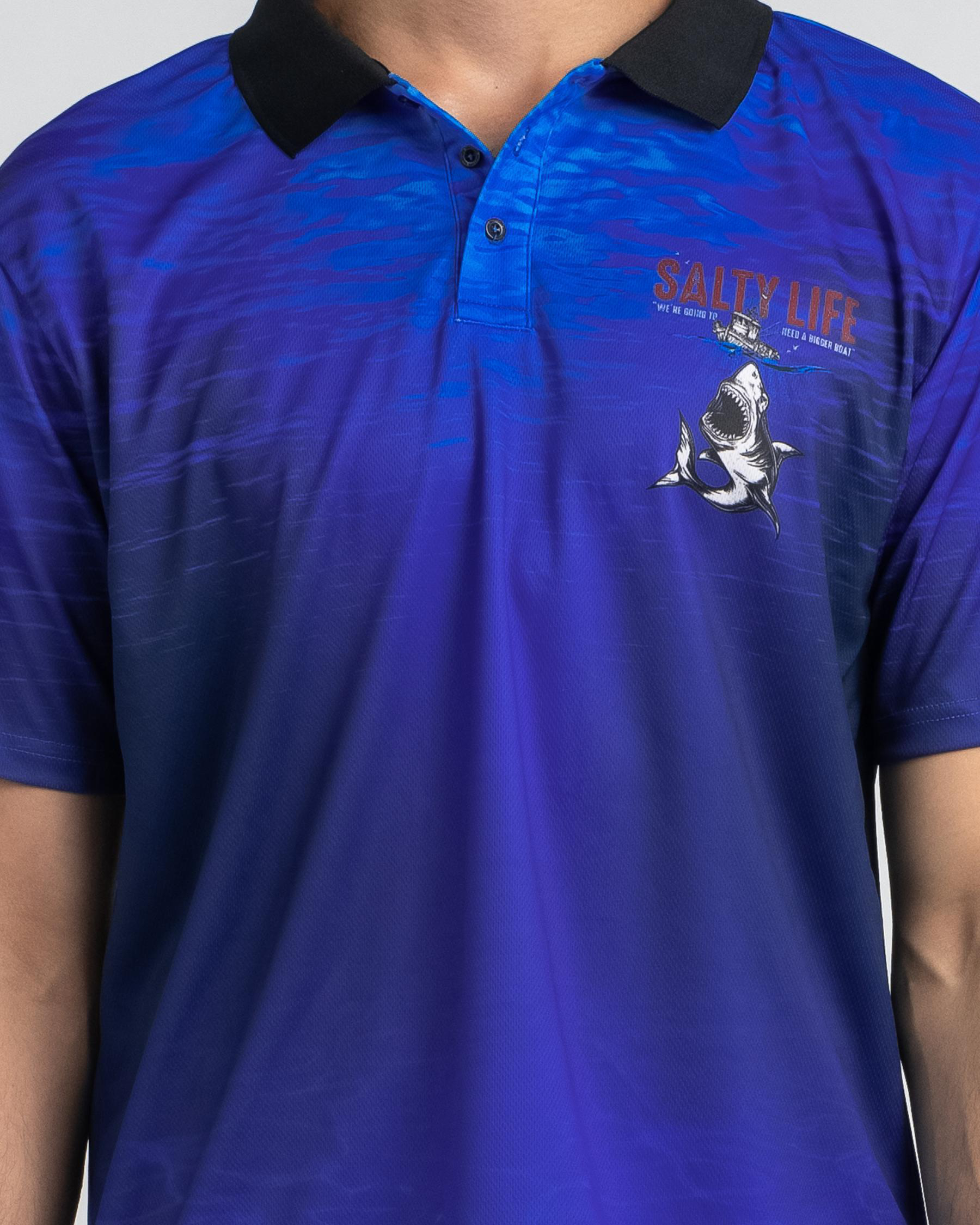 Shop Salty Life Apex Polo T-Shirt In Black - Fast Shipping & Easy ...