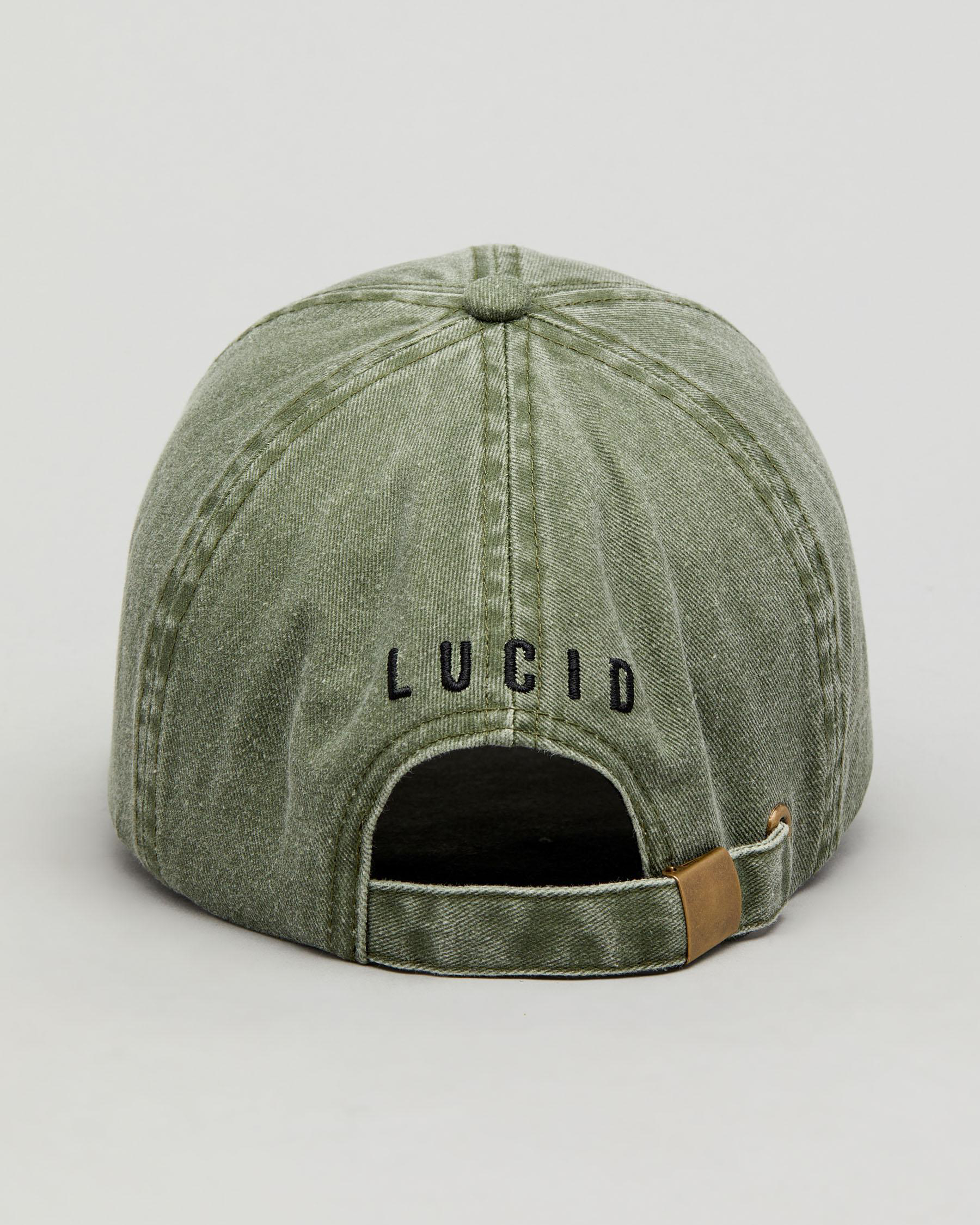 Shop Lucid Washed Up Dad Cap In Washed Olive - Fast Shipping & Easy ...
