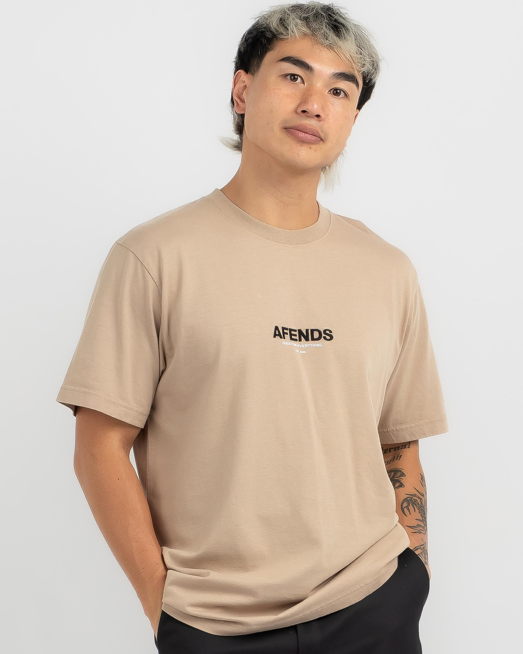 Shop Afends Vinyl T-Shirt In Taupe - Fast Shipping & Easy Returns ...