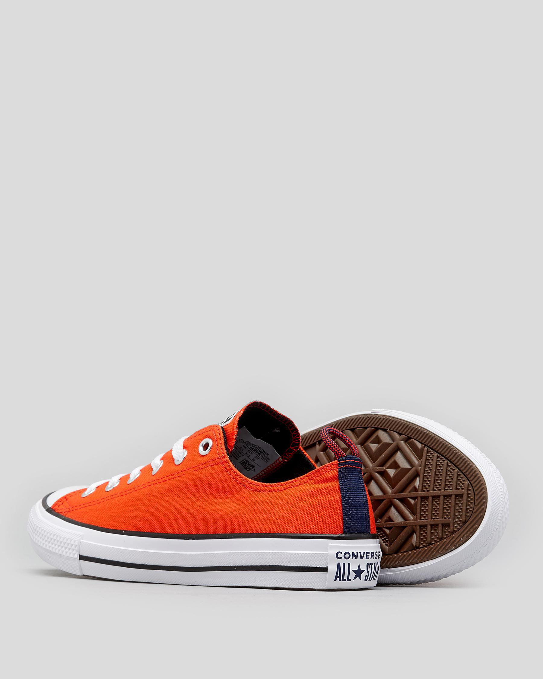 Shop Converse Boys' All Star Summer Shoes In Bright Poppy/midnight Navy ...