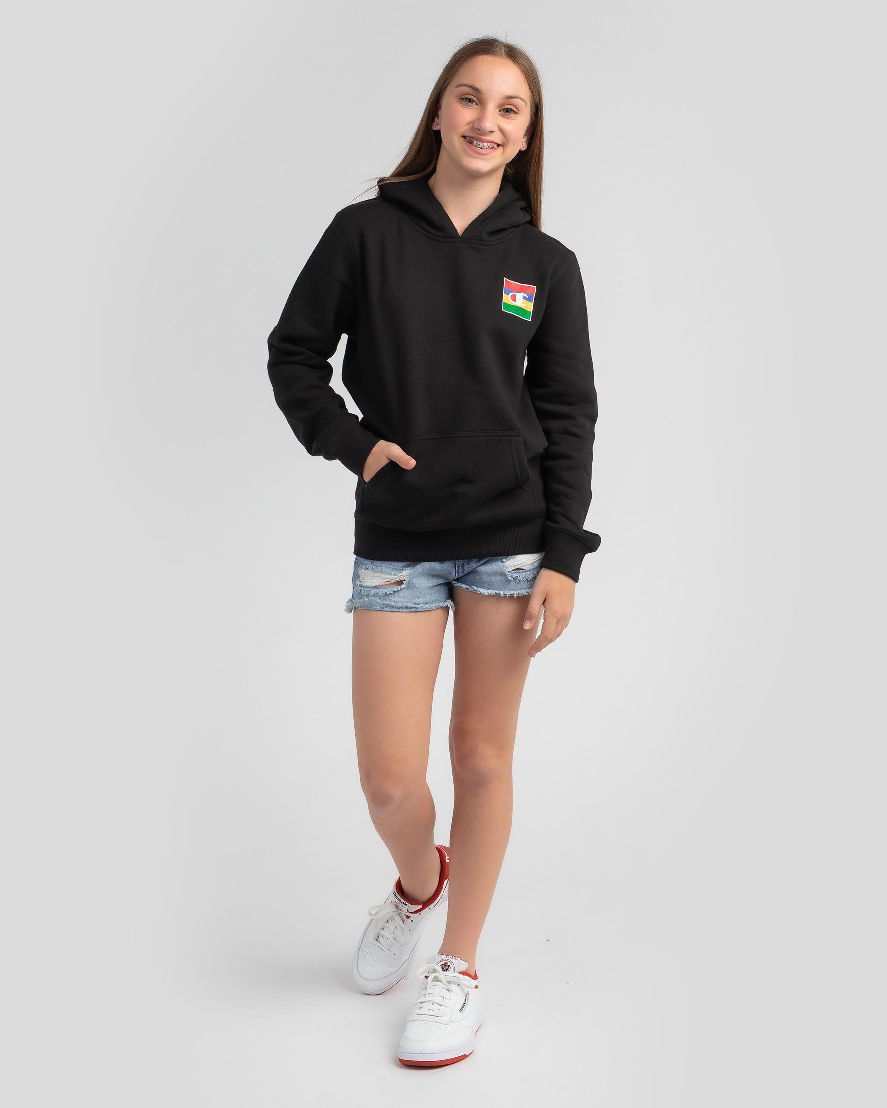 Shop Champion Girls' Sporty Hoodie In Black - Fast Shipping & Easy ...