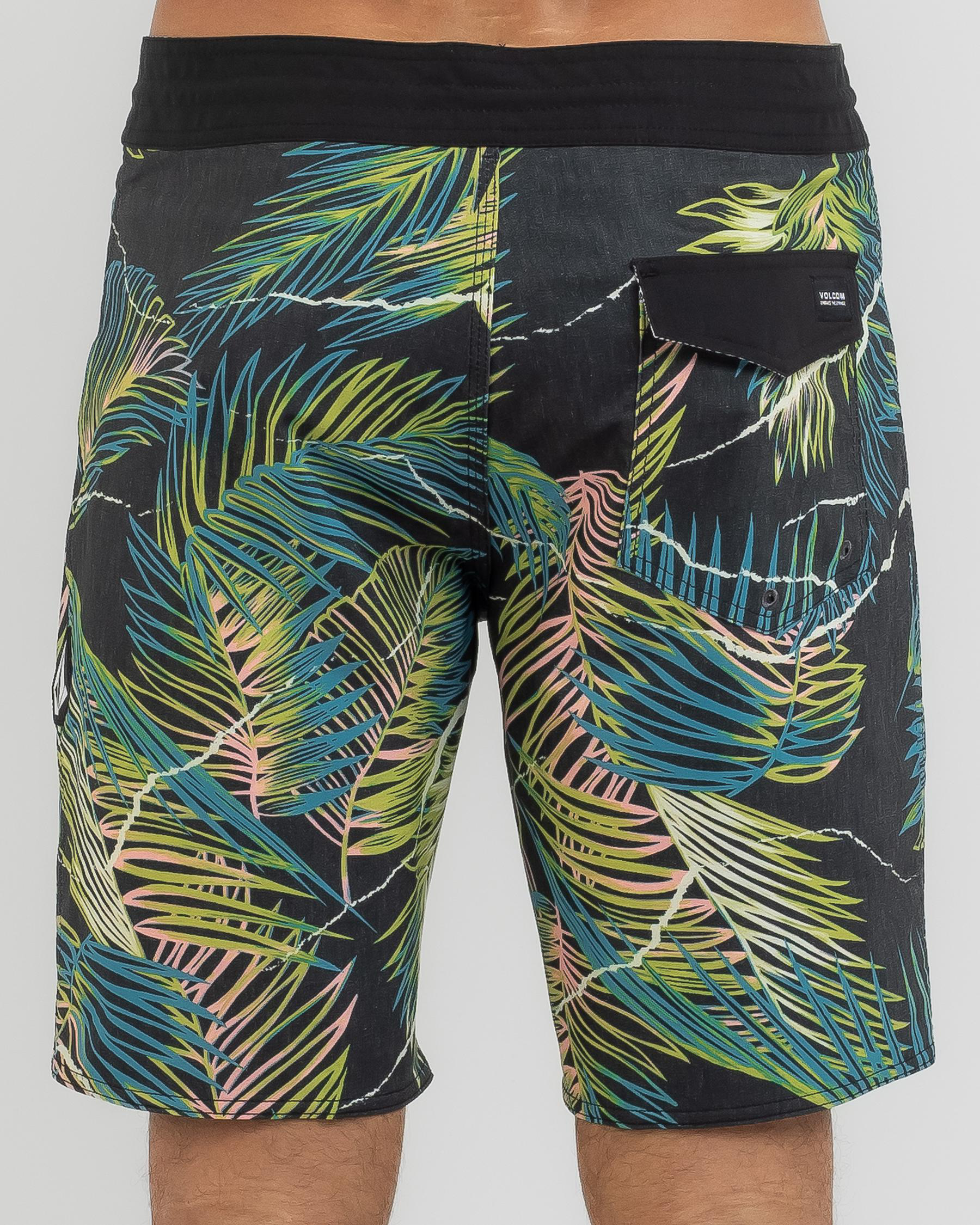 Shop Volcom Stoney Home Grown Board Shorts In Black - Fast Shipping ...