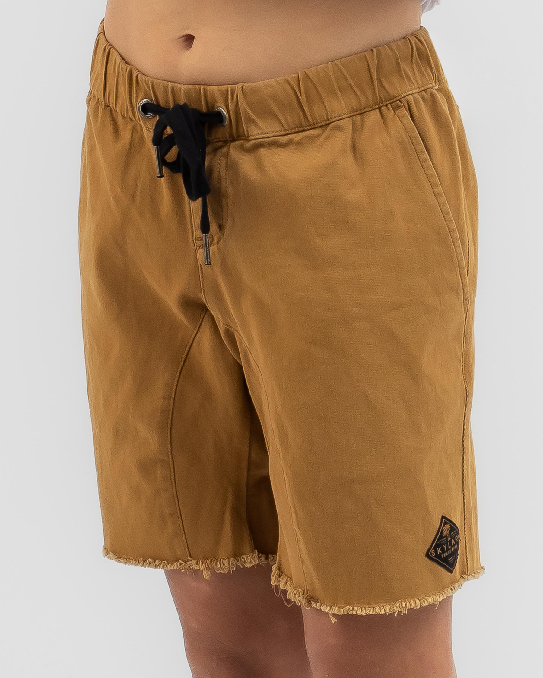 Shop Skylark Boys' Erase Drop Crotch Shorts In Chocolate - Fast ...