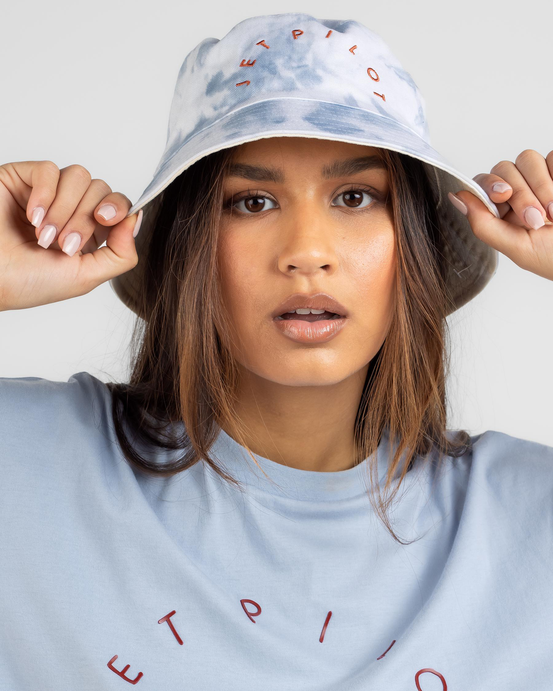 Shop Jetpilot Arch Rev Bucket Hat In Tie Dye/ Off White - Fast Shipping ...