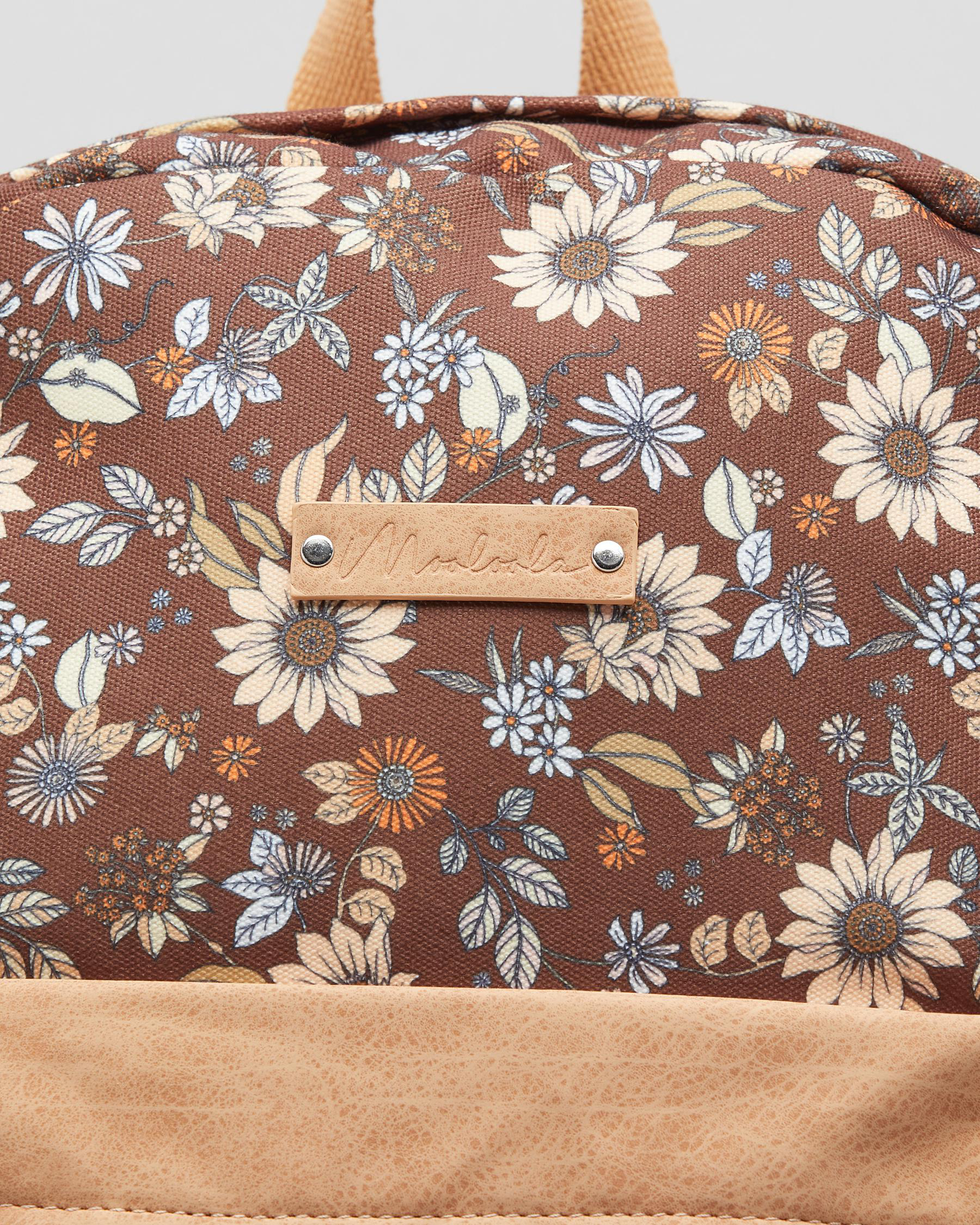 Shop Mooloola Veronica Backpack In Chocolate Floral - Fast Shipping ...