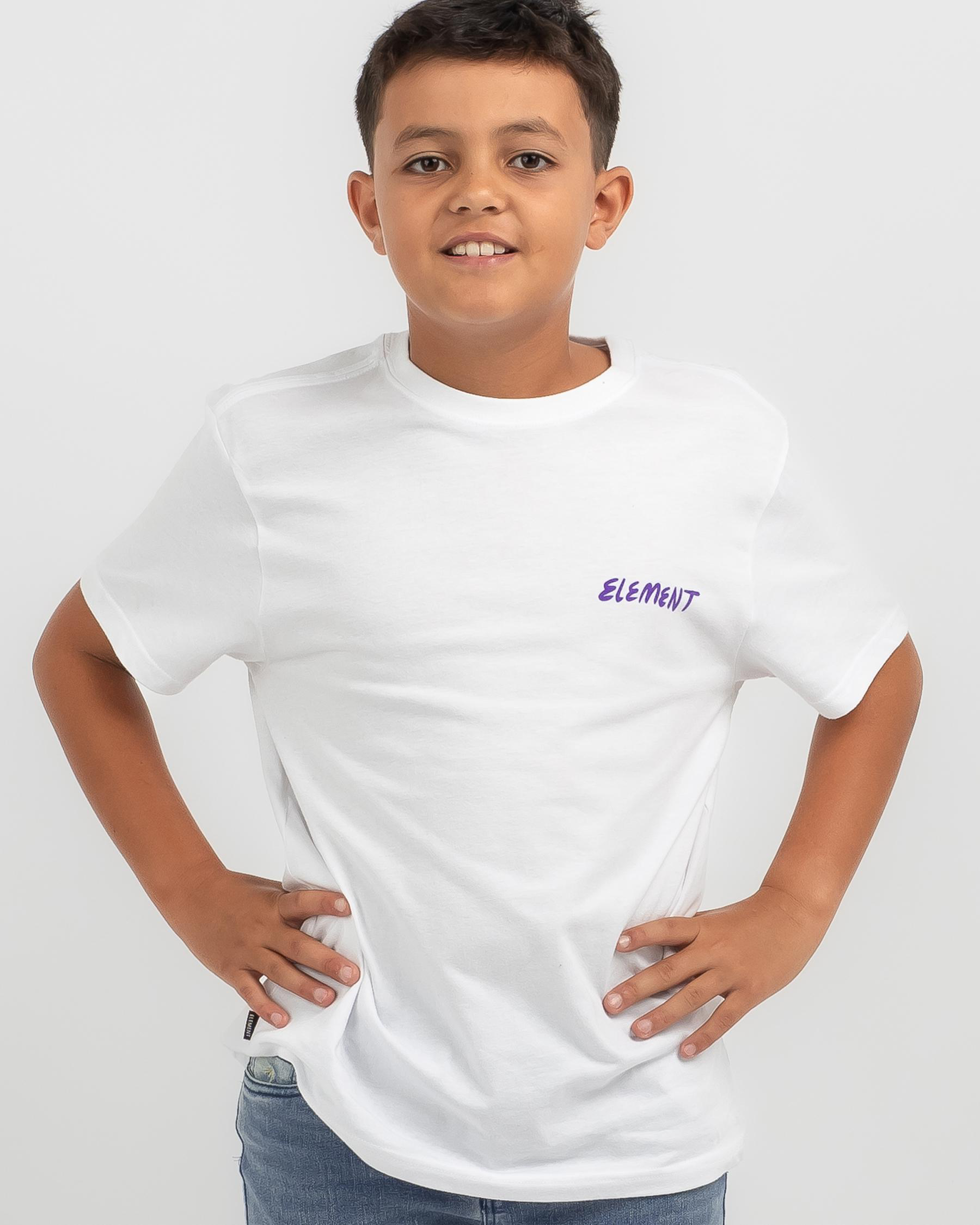 Shop Element Boys' Jurassic T-Shirt In Optic White - Fast Shipping ...