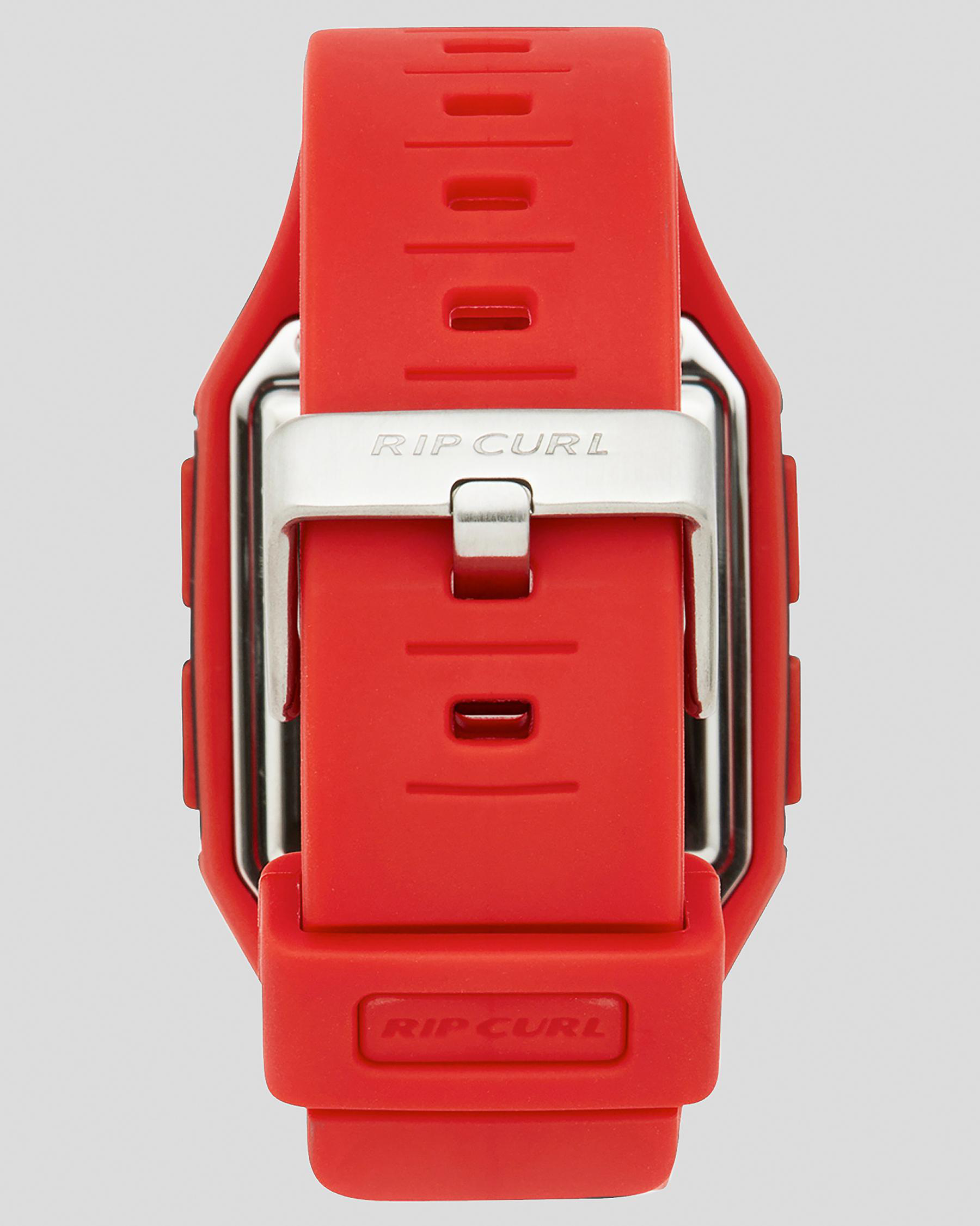 Shop Rip Curl Boys' Rifles Midsize Tide Watch In Flame - Fast Shipping ...