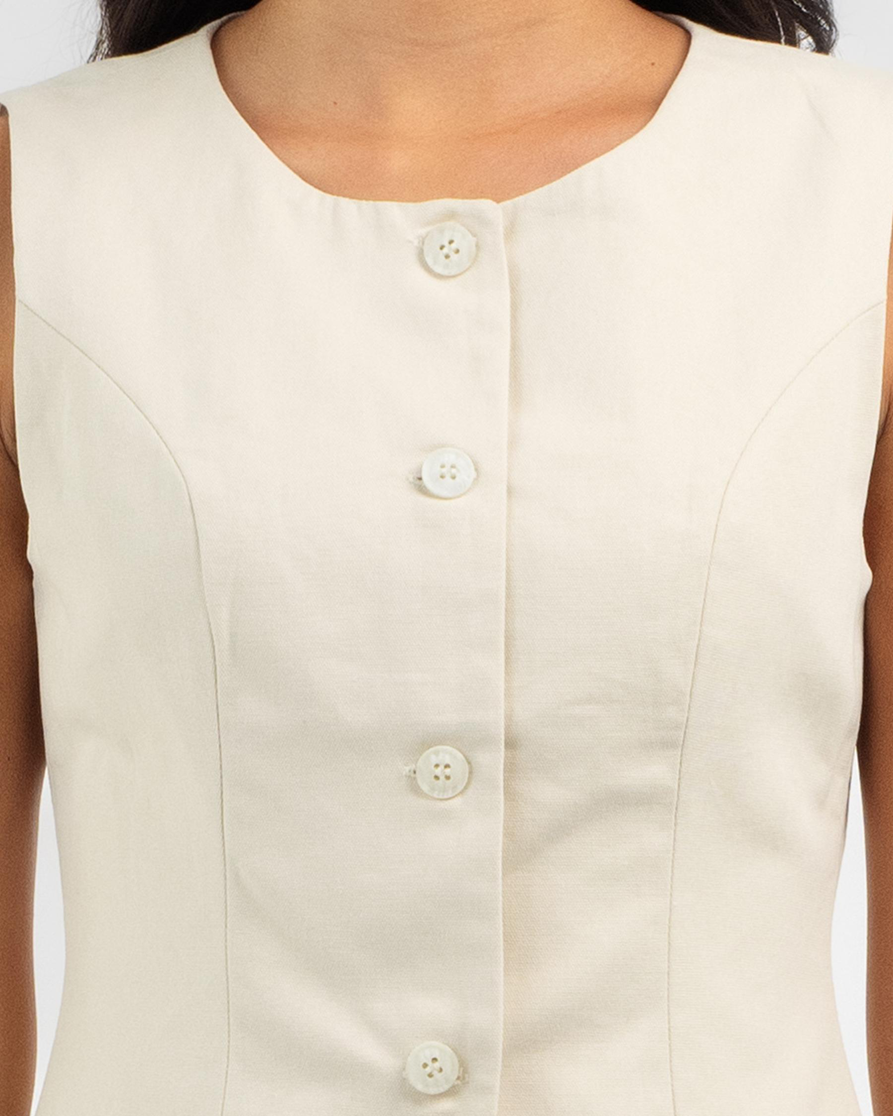 Shop Mi Obsession Vogue Long Line Vest In Beige - Fast Shipping & Easy Returns - City Beach ...