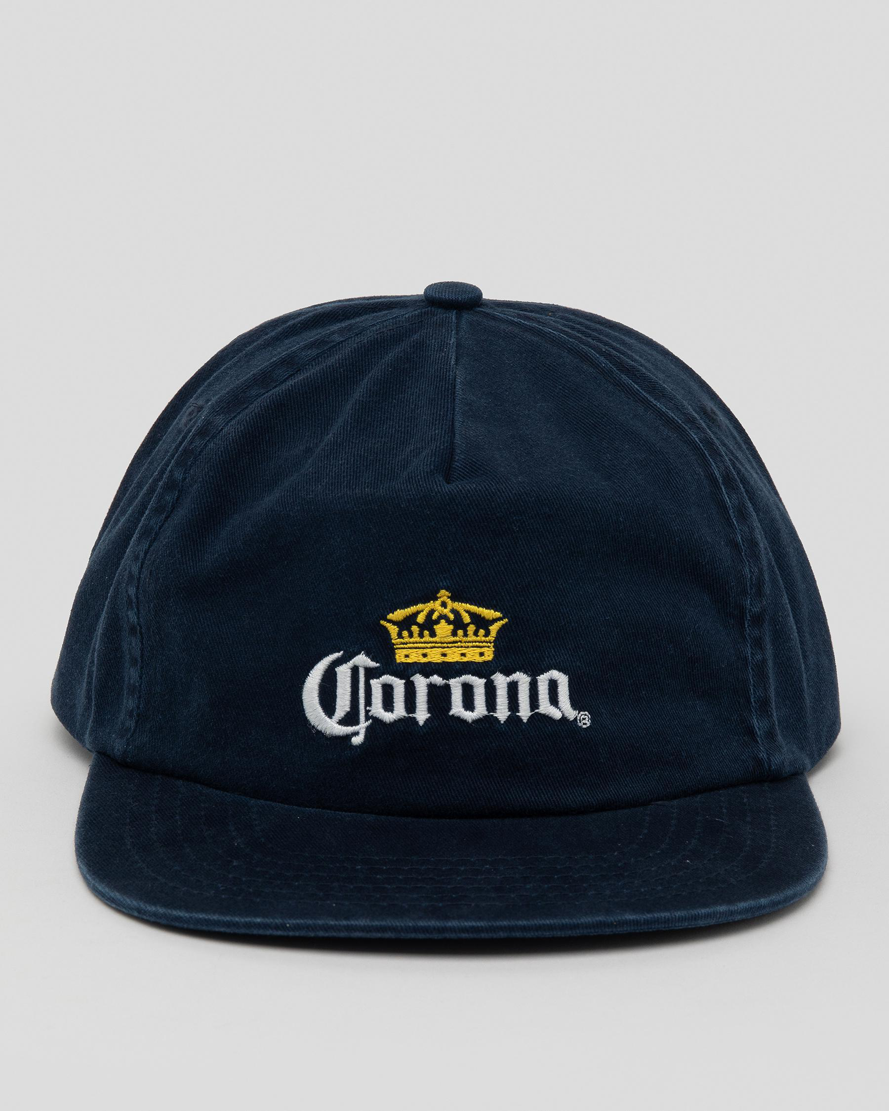 Corona Woven 5 Panel Cap In Navy - Fast Shipping & Easy Returns - City ...