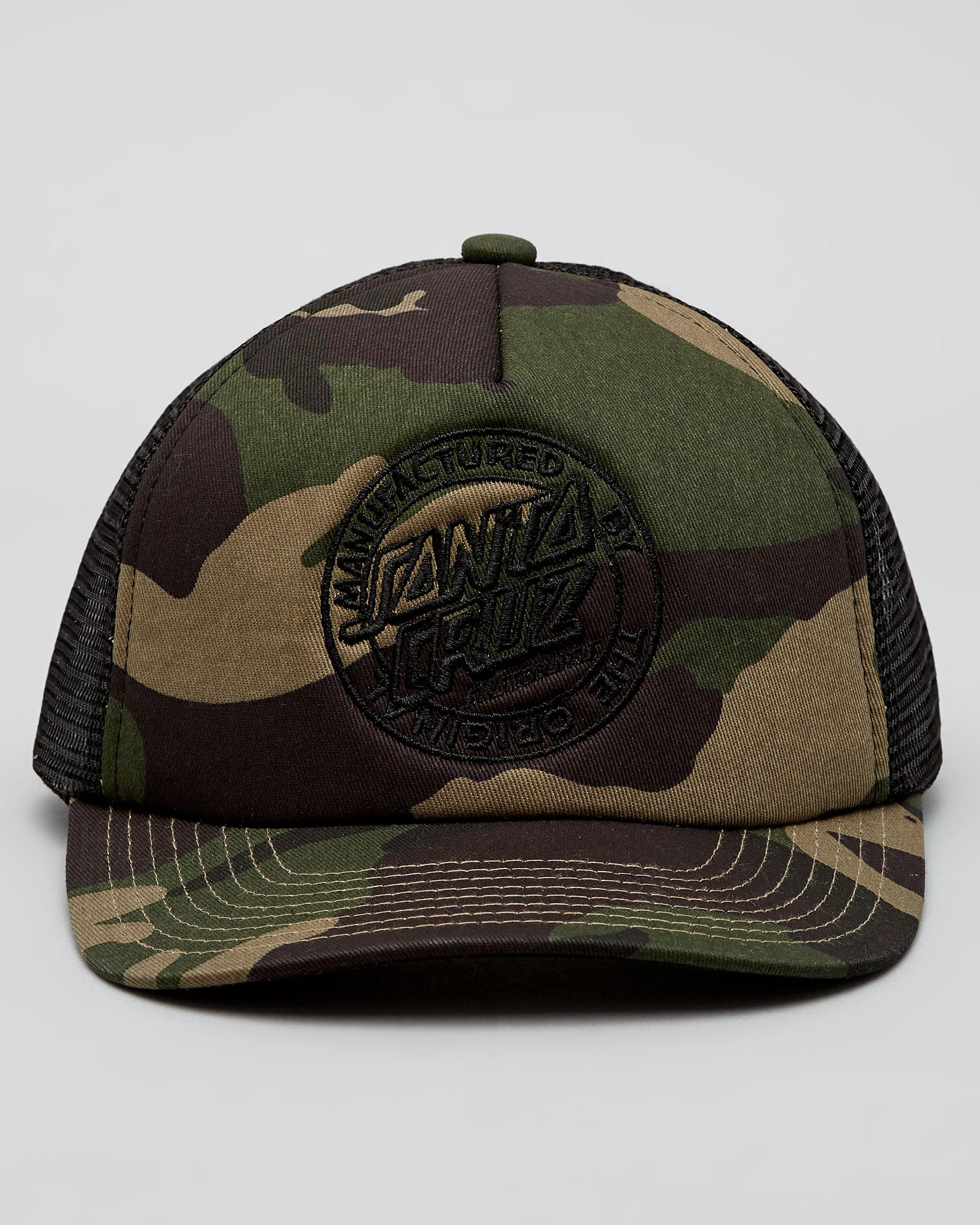 Shop Santa Cruz OG Dot Trucker Cap In New Camo - Fast Shipping & Easy ...