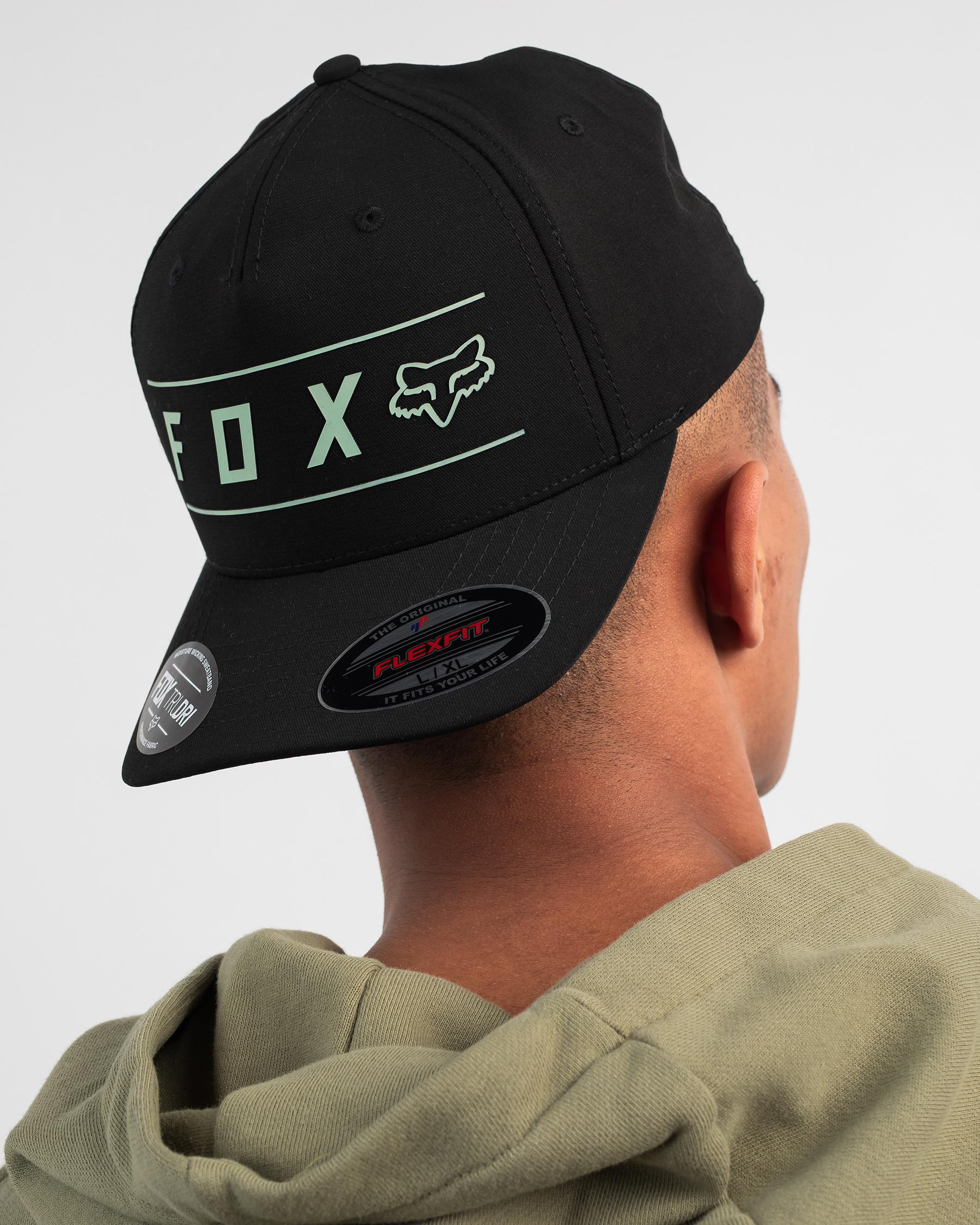 Shop Fox Pinnacle Tech Flexfit Cap In Black - Fast Shipping & Easy ...