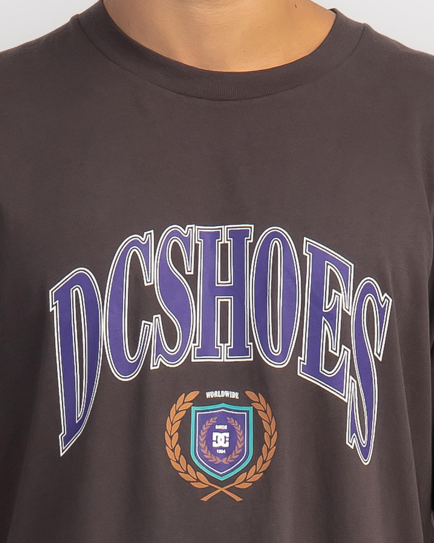 Shop DC Shoes Upper Class T-Shirt In Black Enzyme Wash - Fast Shipping ...