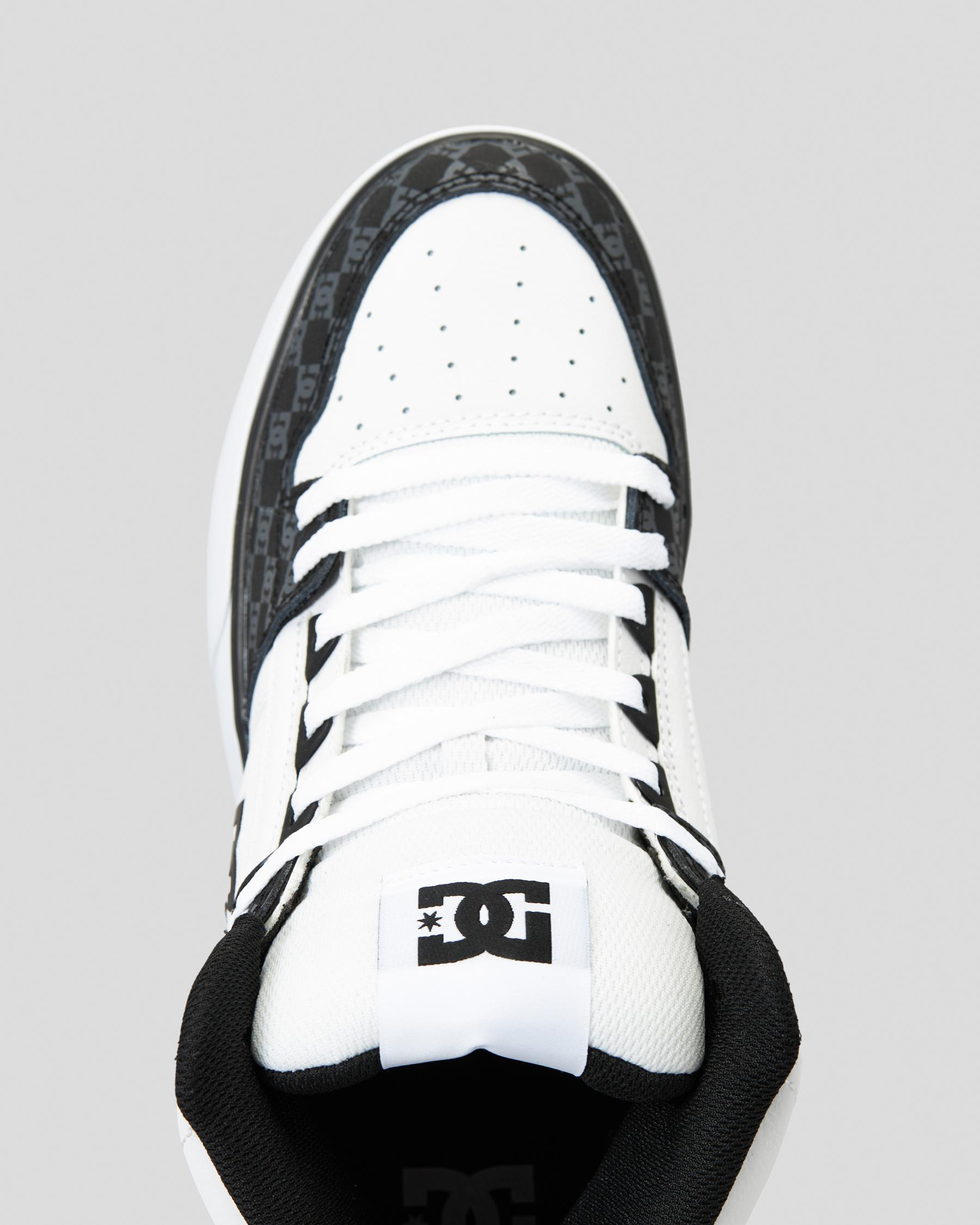 Shop DC Shoes Pure High-Top WC Shoes In Black/white Monogram - Fast ...