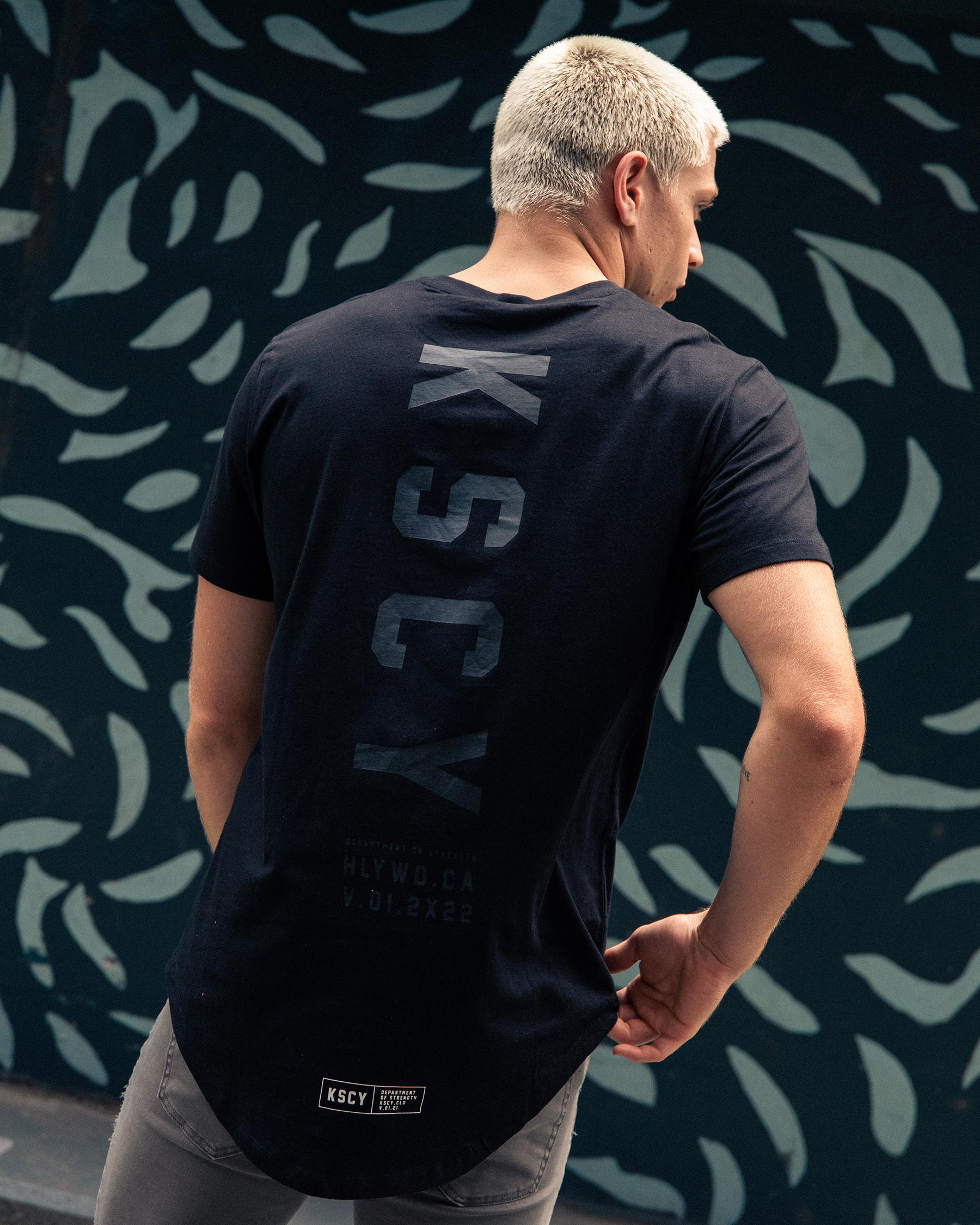 Shop Kiss Chacey Infiltrate Dual Curved T-Shirt In Jet Black - Fast ...