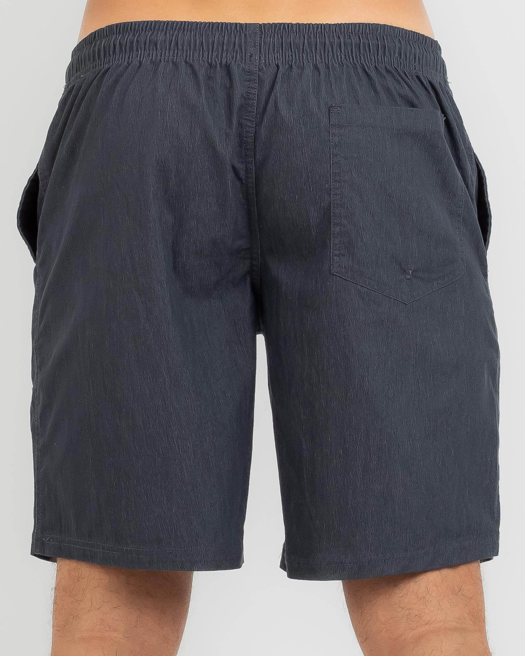 Shop Carve Pucker Up Elastic Waist 19" Board Shorts In Navy - Fast ...