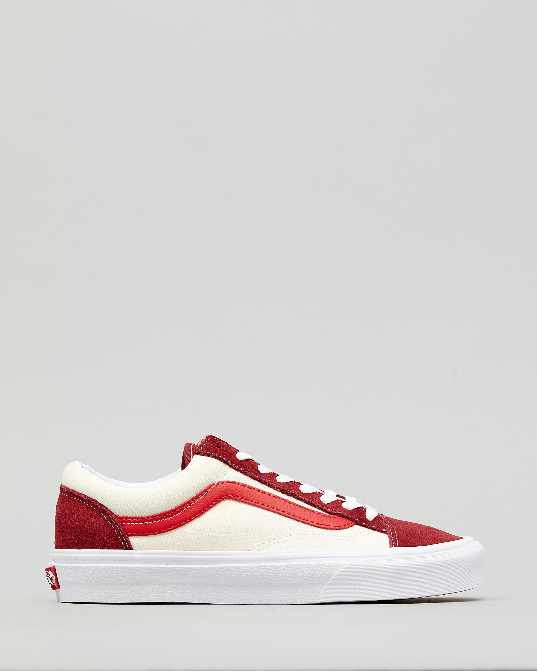 Shop Vans Womens Style 36 Shoes In Biking Red/poinsettia - Fast ...