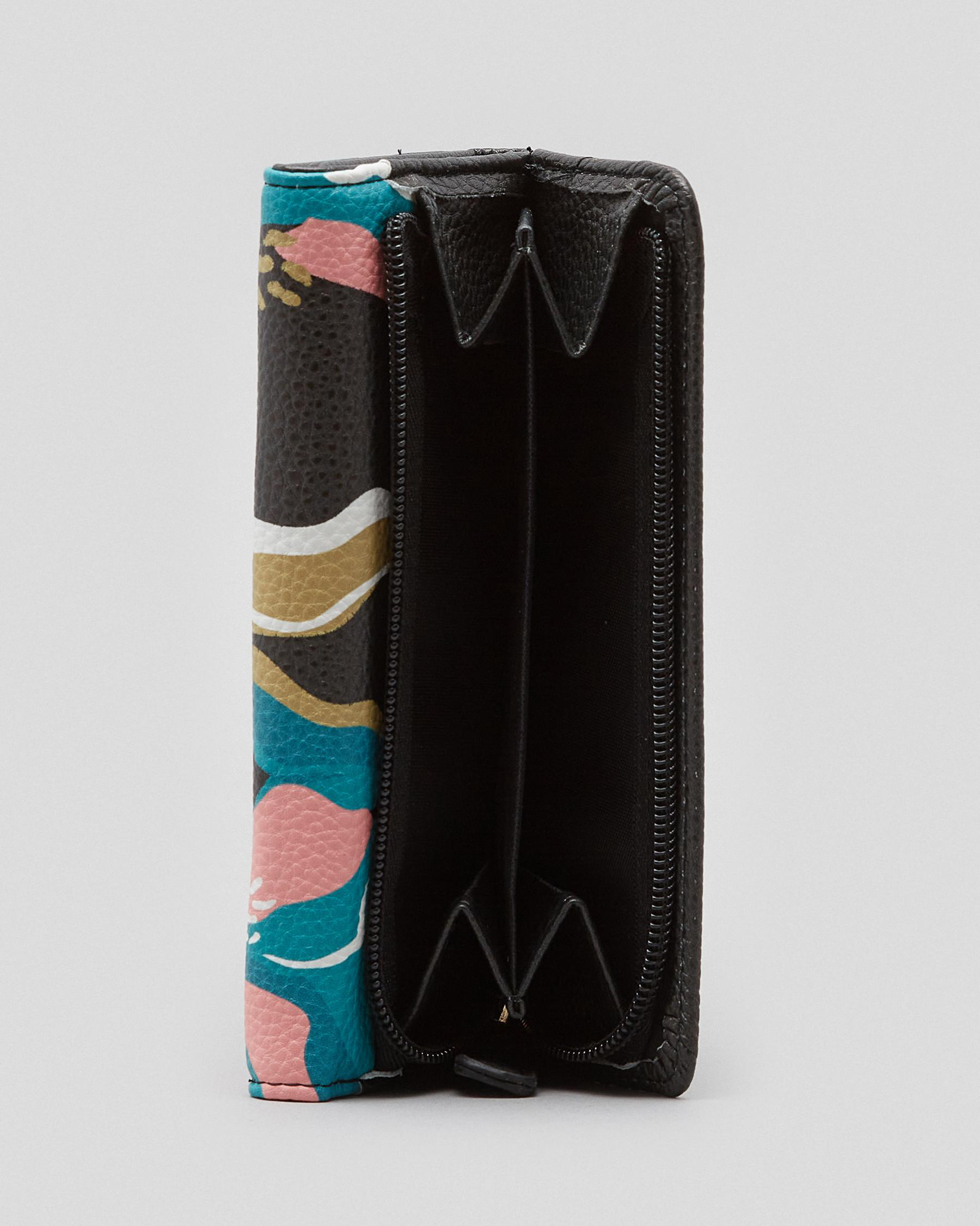 Shop Roxy Hazy Daze Wallet In Anthracite Paradiso - Fast Shipping ...