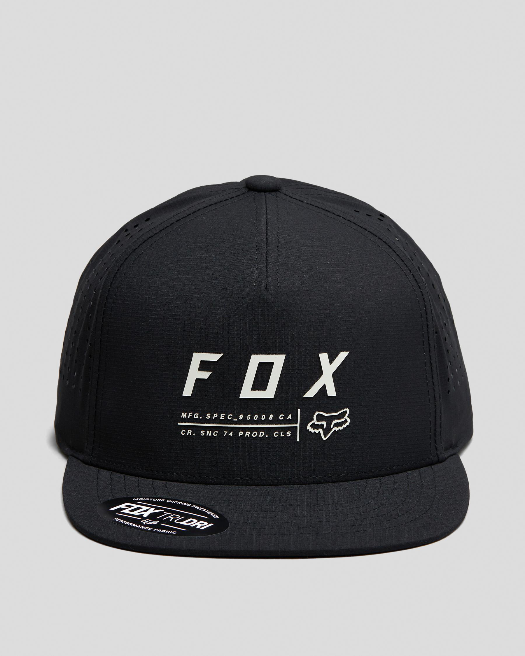 Shop Fox Non Stop Tech Snapback Cap In Black - Fast Shipping & Easy ...