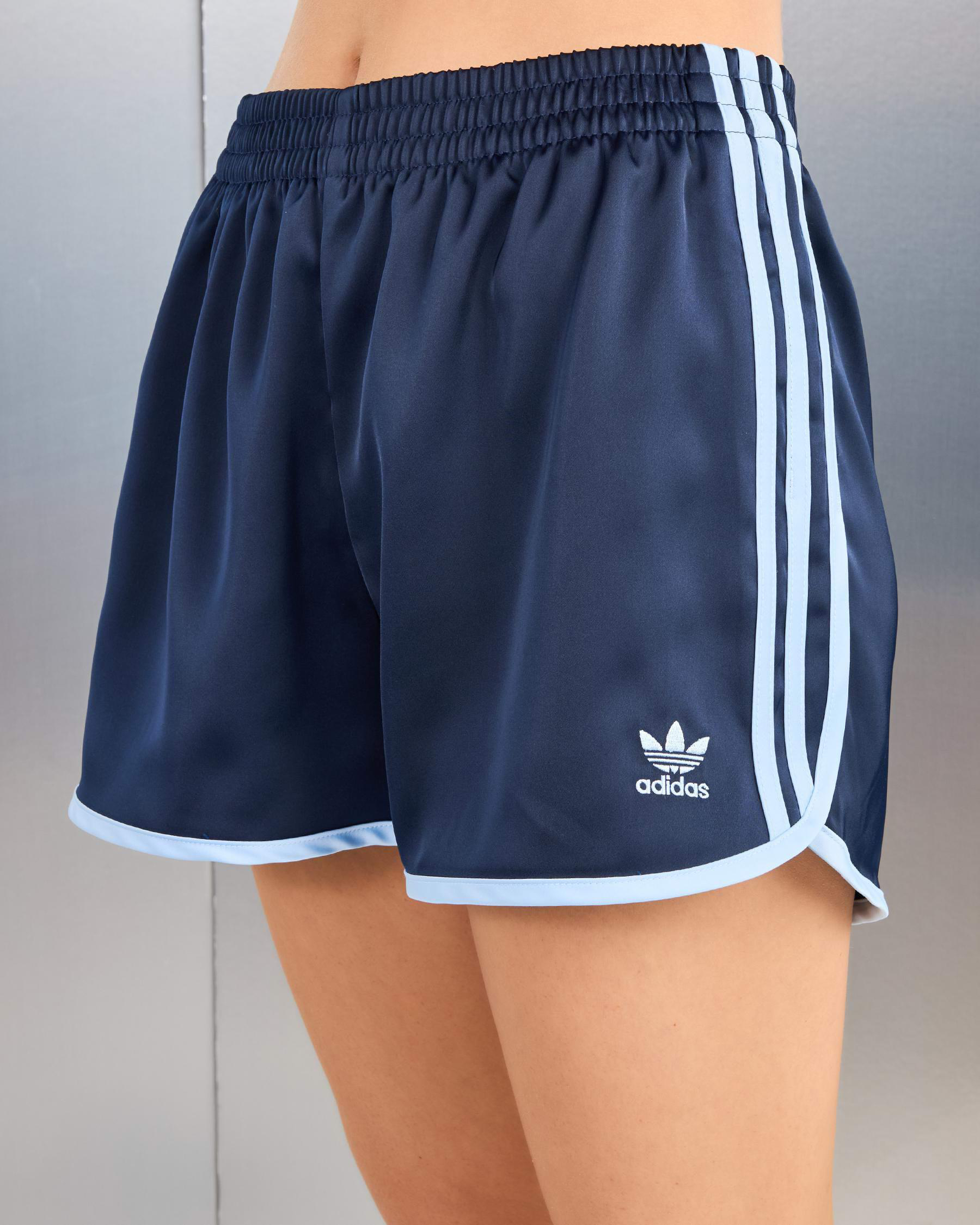 Shop adidas 3-Stripe Sprinter Shorts In Night Indigo - Fast Shipping ...