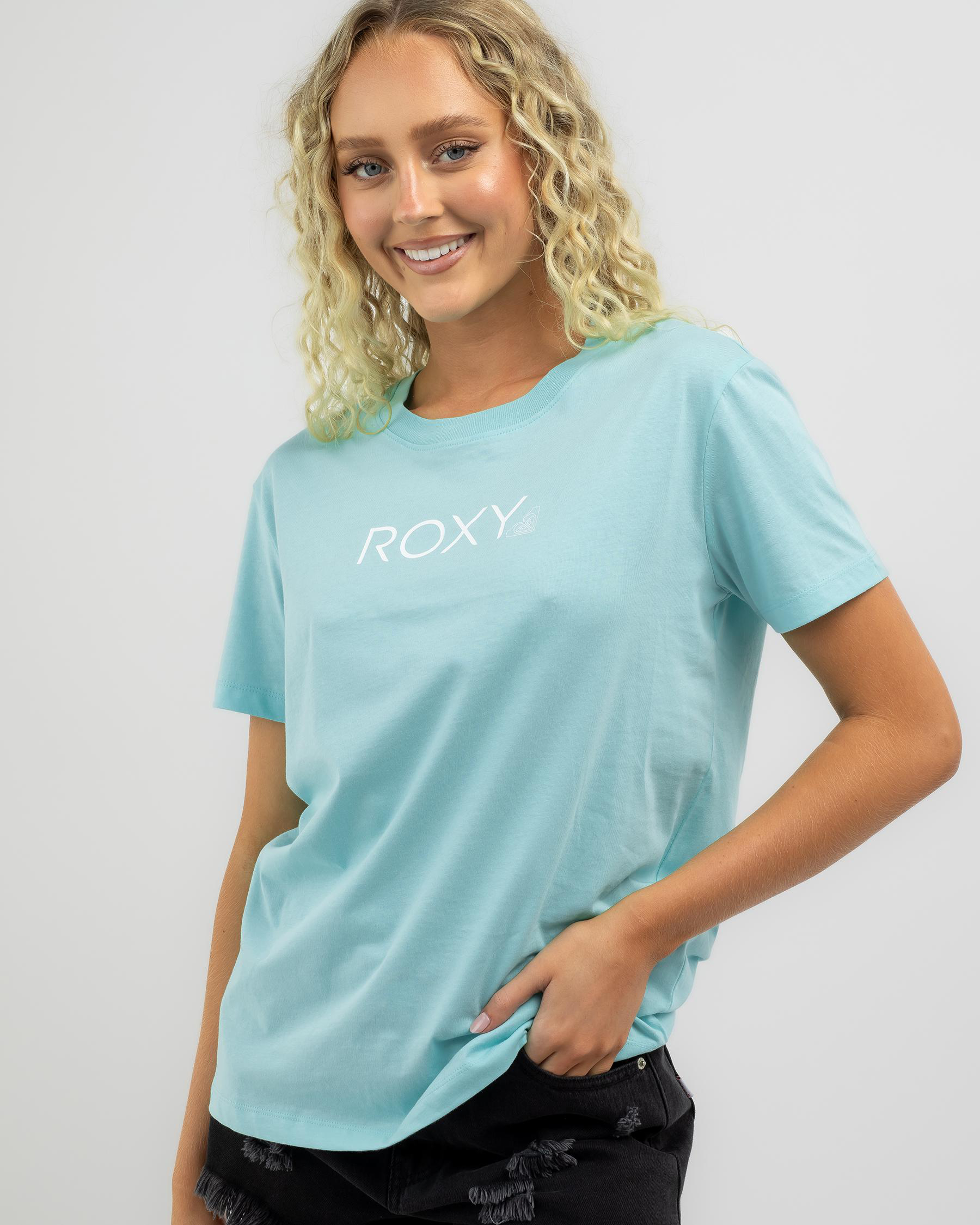 Shop Roxy Ocean Road T-Shirt In Aruba Blue - Fast Shipping & Easy ...