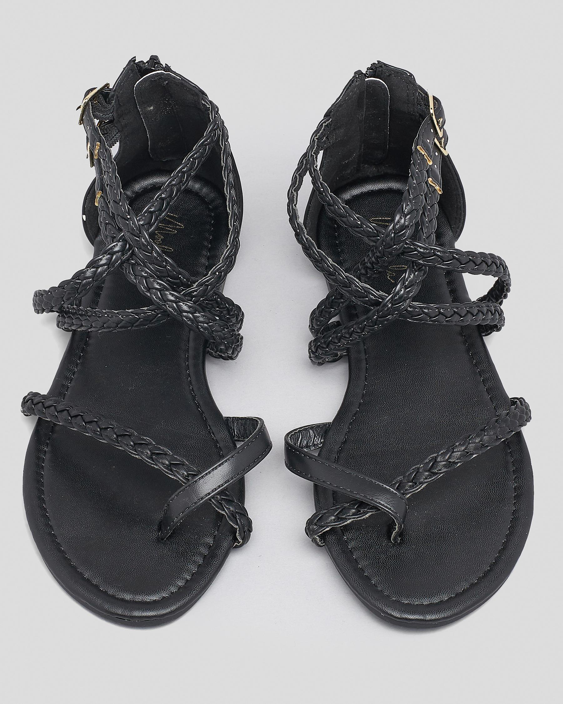 Shop Mooloola Duncan Sandals In Black - Fast Shipping & Easy Returns ...