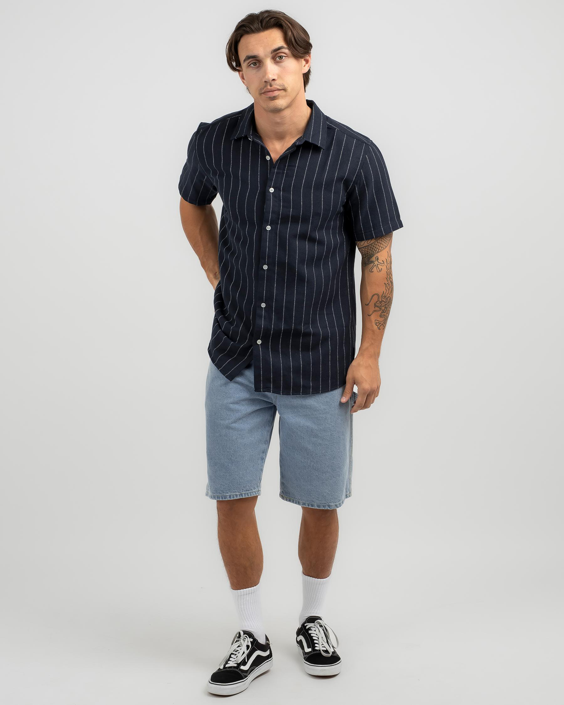 Shop Skylark Impulse Short Sleeve Shirt In Navy - Fast Shipping & Easy ...