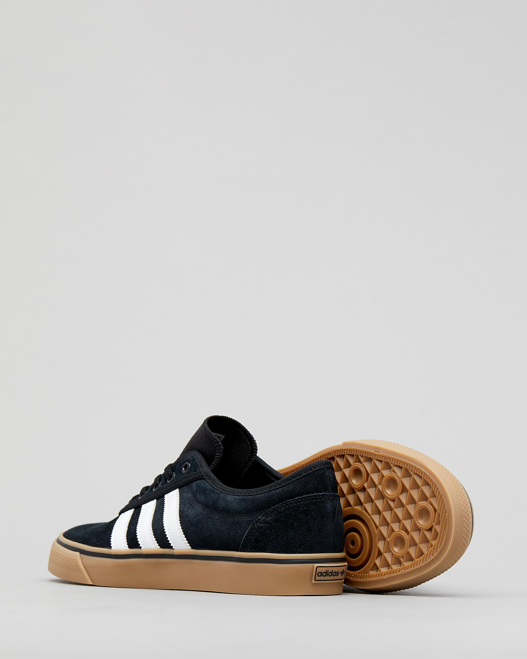Shop adidas Adi Ease Shoes In Core Black/ftwr White/gum - Fast Shipping ...