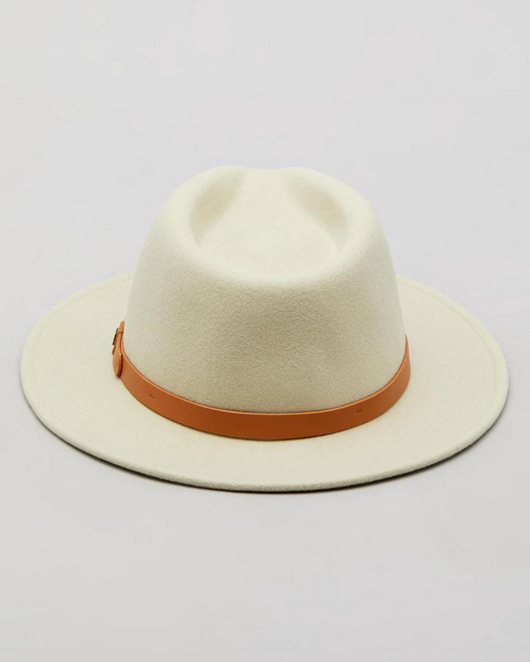 Shop Brixton Messer Fedora In Gravel - Fast Shipping & Easy Returns ...