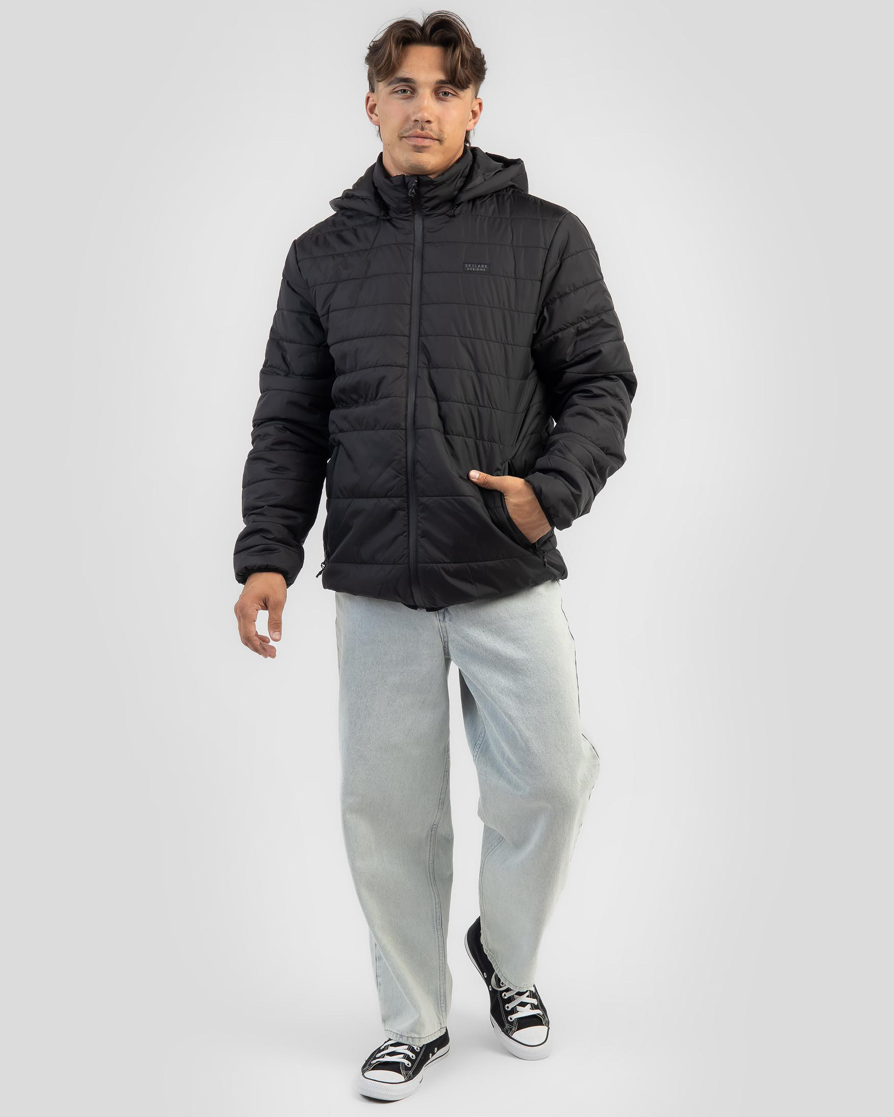 Skylark Recruit Hooded Jacket In Black - Fast Shipping & Easy Returns ...