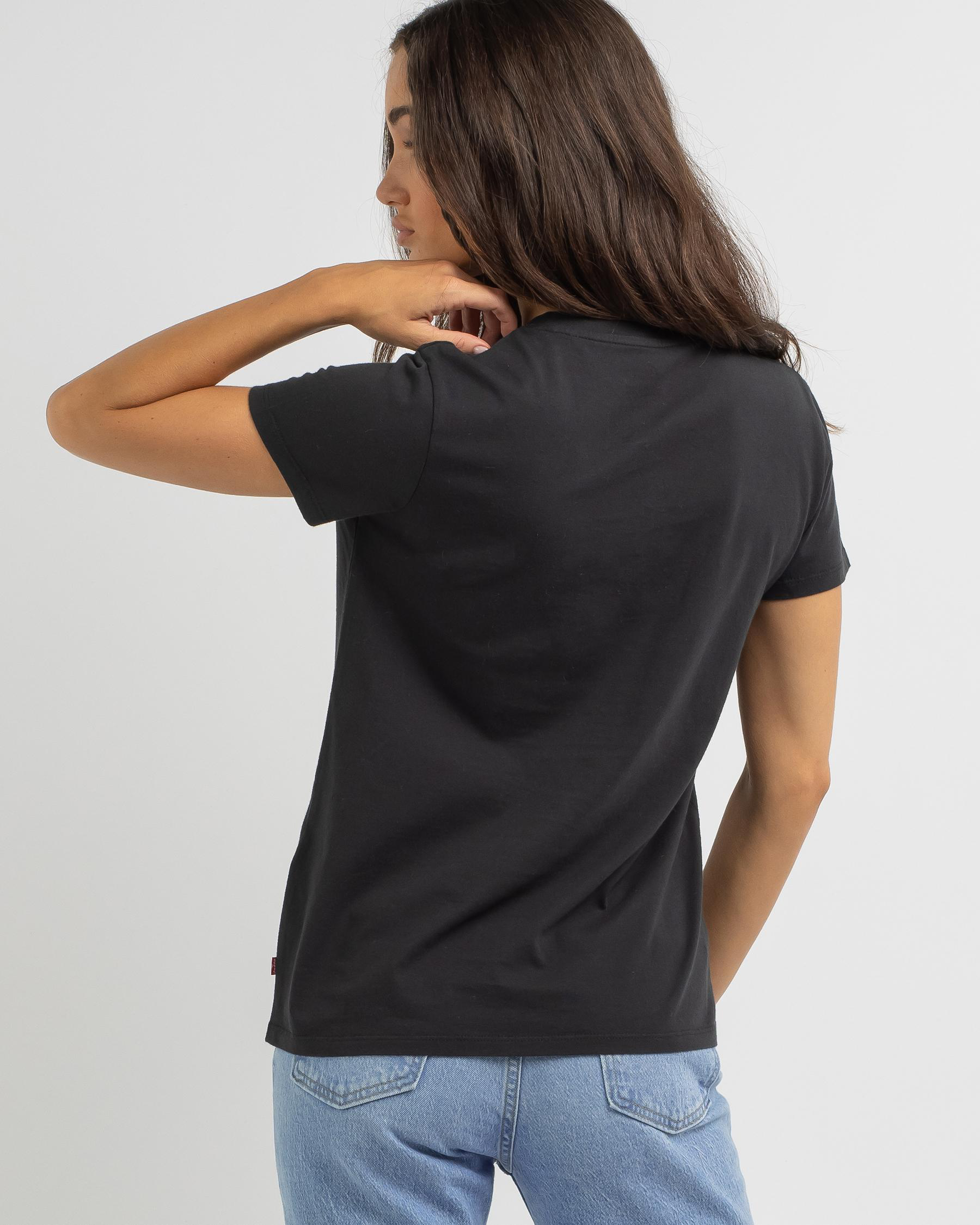 Shop Levi's The Perfect T-Shirt In Caviar - Fast Shipping & Easy ...
