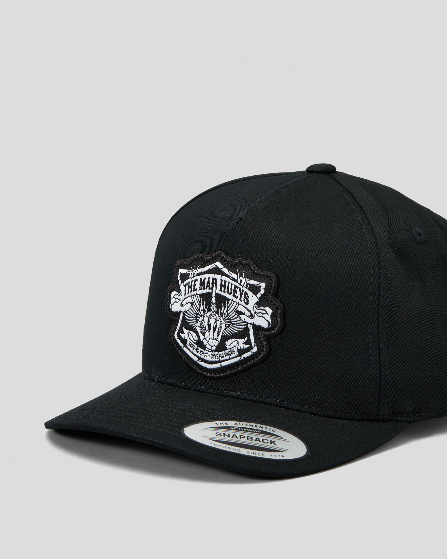 Shop The Mad Hueys Full Throttle Twill Snapback Cap In Black - Fast ...