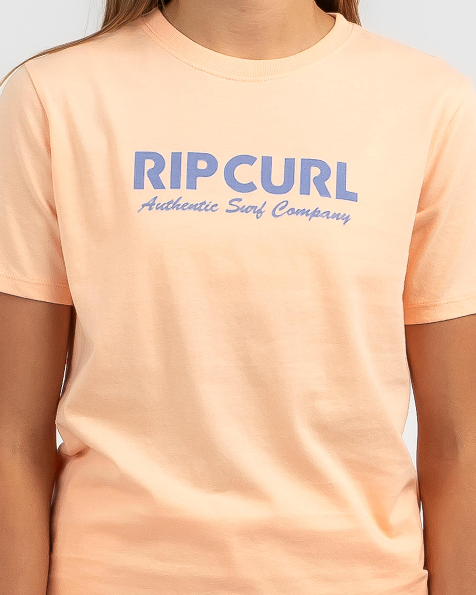 Shop Rip Curl Girls' Surf Spray Standard T-Shirt In Pale Peach - Fast ...