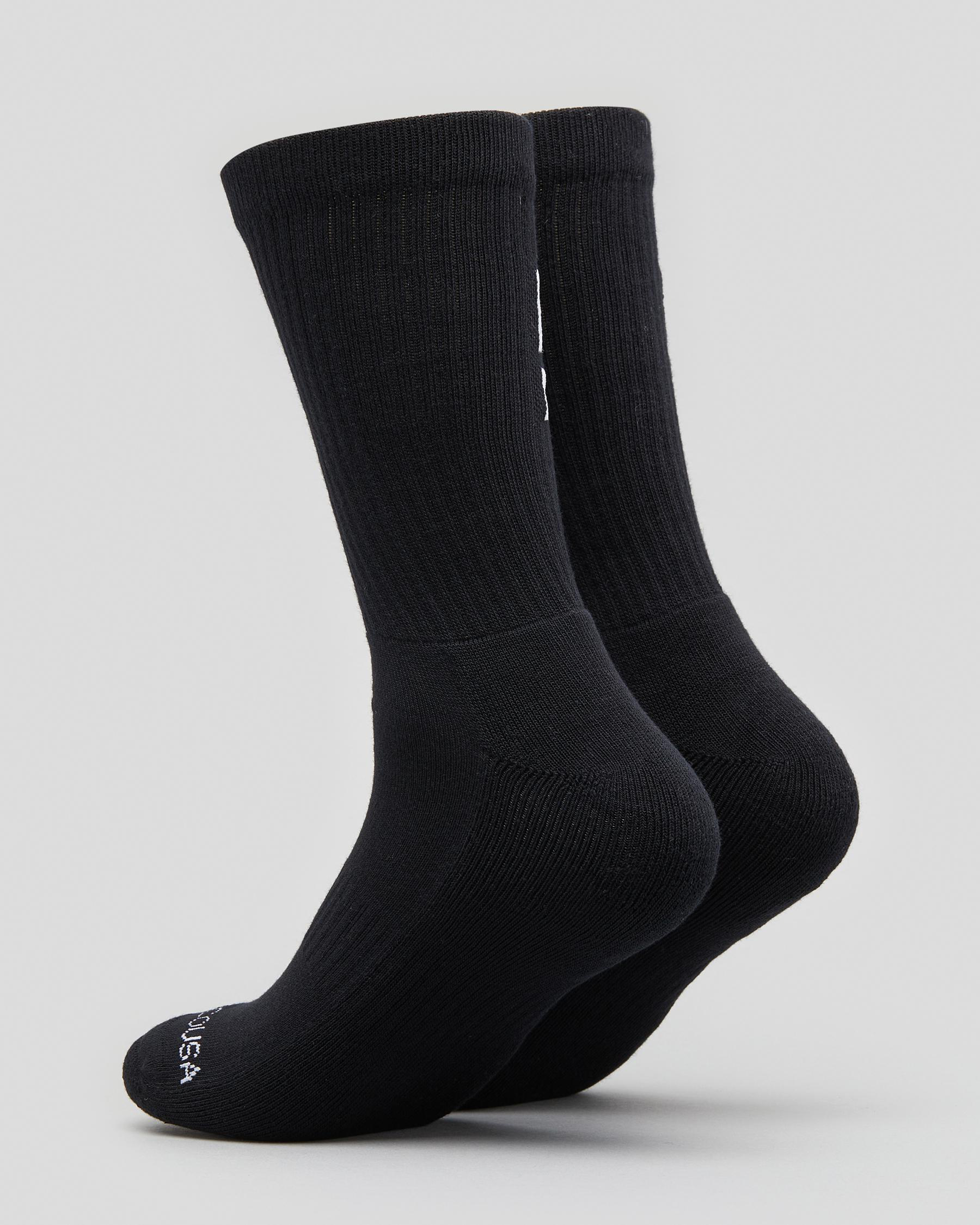 Shop DC Shoes DC Star Crew Socks 2 Pack In Black - Fast Shipping & Easy ...