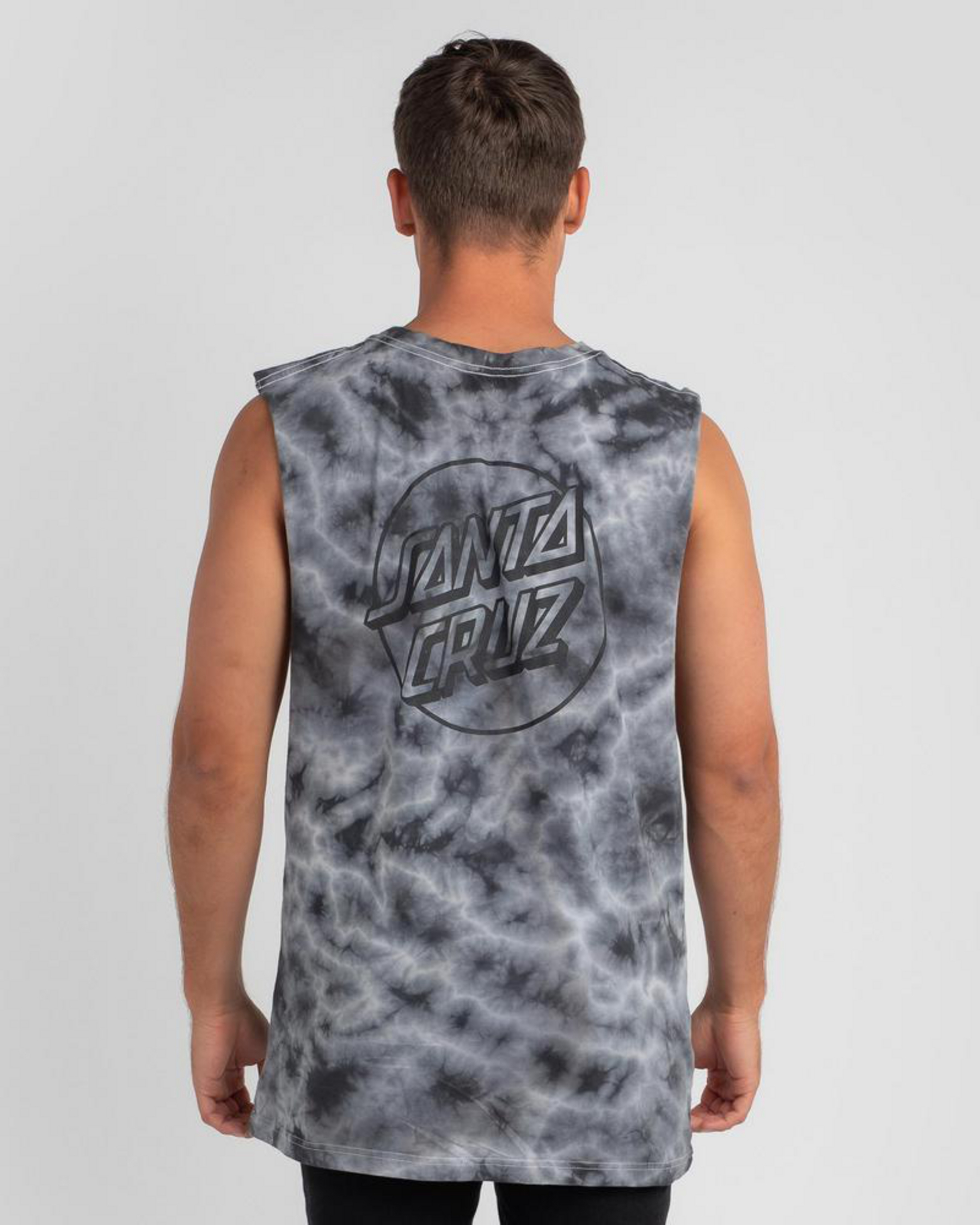 Shop Santa Cruz Opus Dot Muscle Tank In Marble Td - Fast Shipping ...