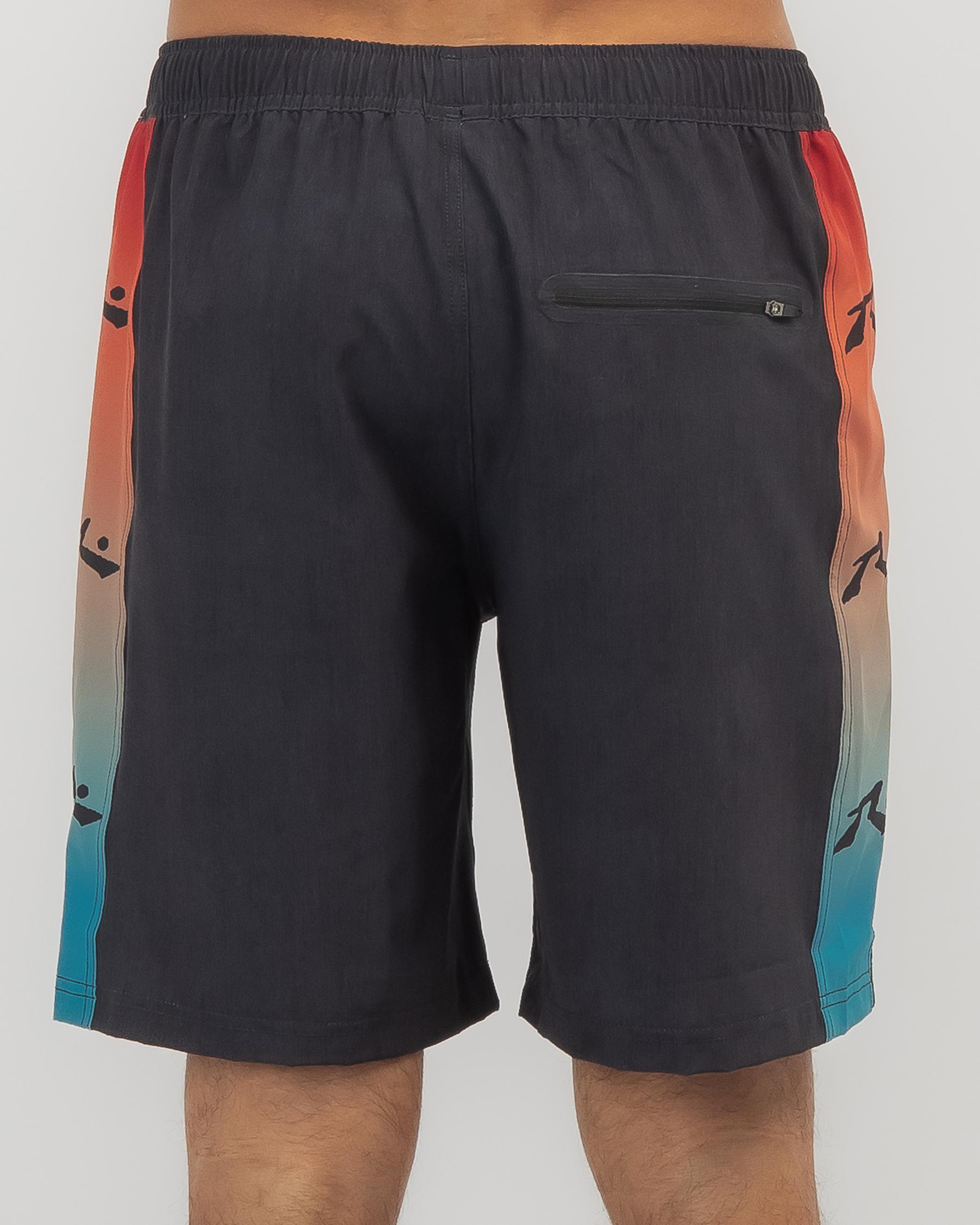 Shop Rusty Before Crowds Elastic Board Shorts In Charcoal - Fast ...