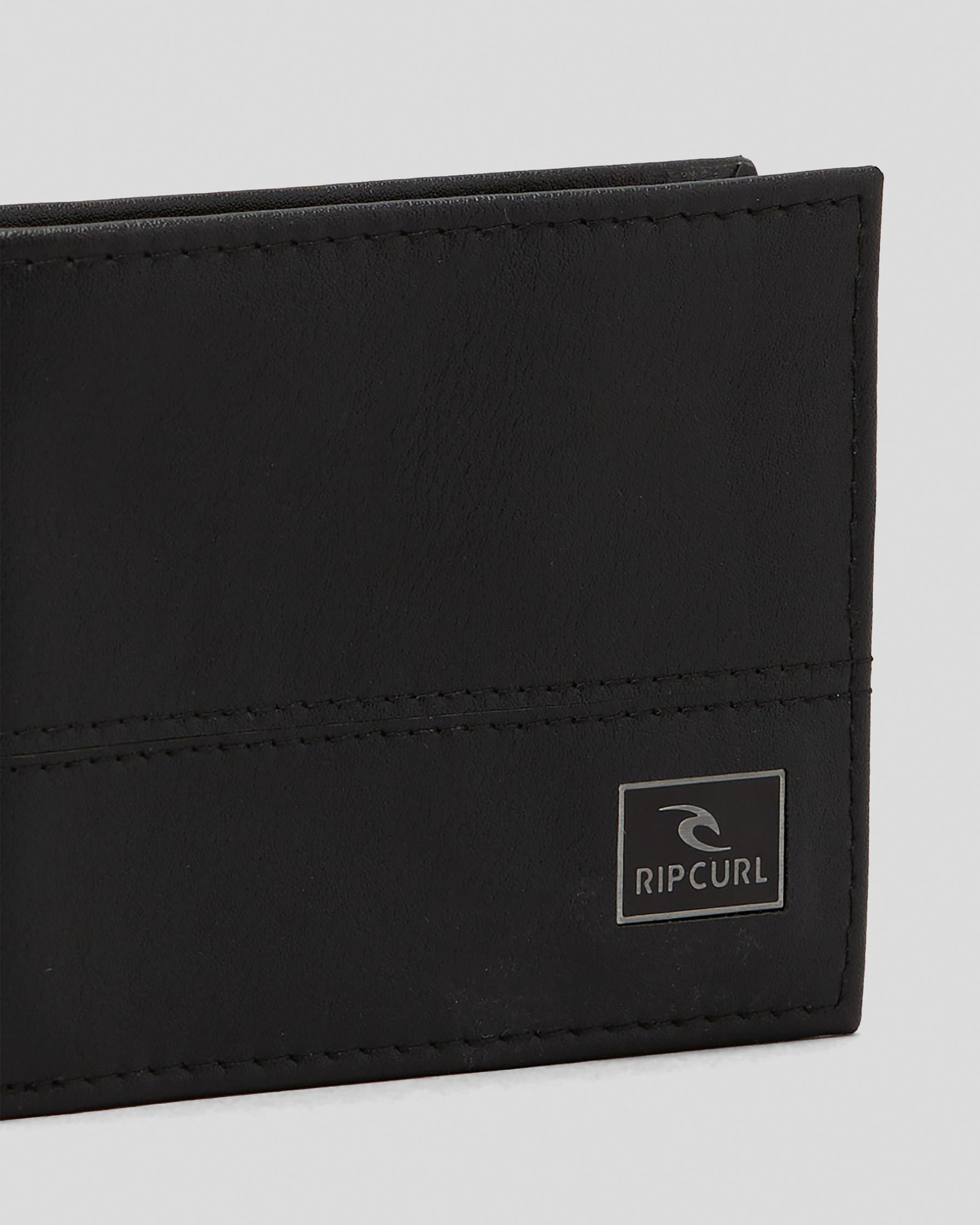 Shop Rip Curl Corpawatu Icon PU Slim Wallet In Black - Fast Shipping ...