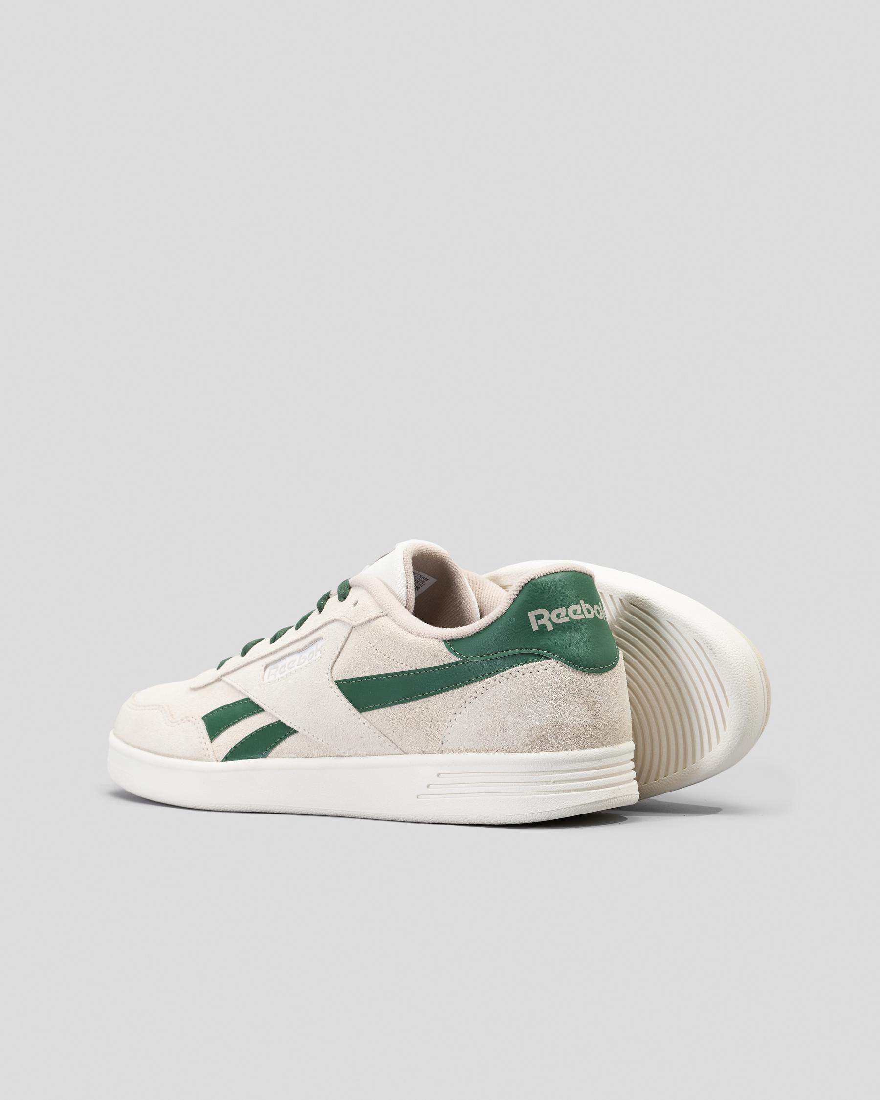 Shop Reebok Court Advance Shoes In Chalk/chalk/escapegreen - Fast ...