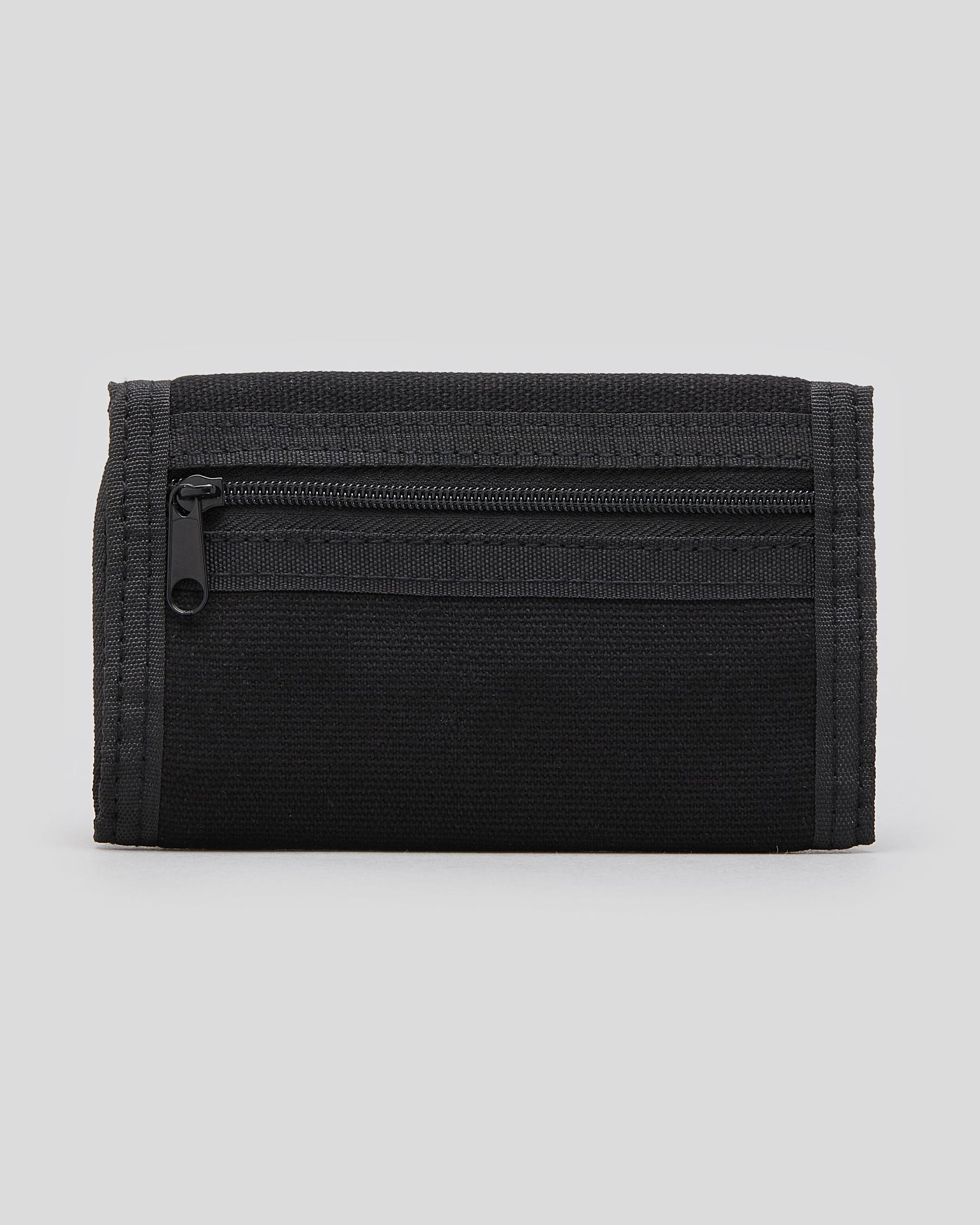 Shop Rusty Deviate Tri-Fold Wallet In Black - Fast Shipping & Easy ...