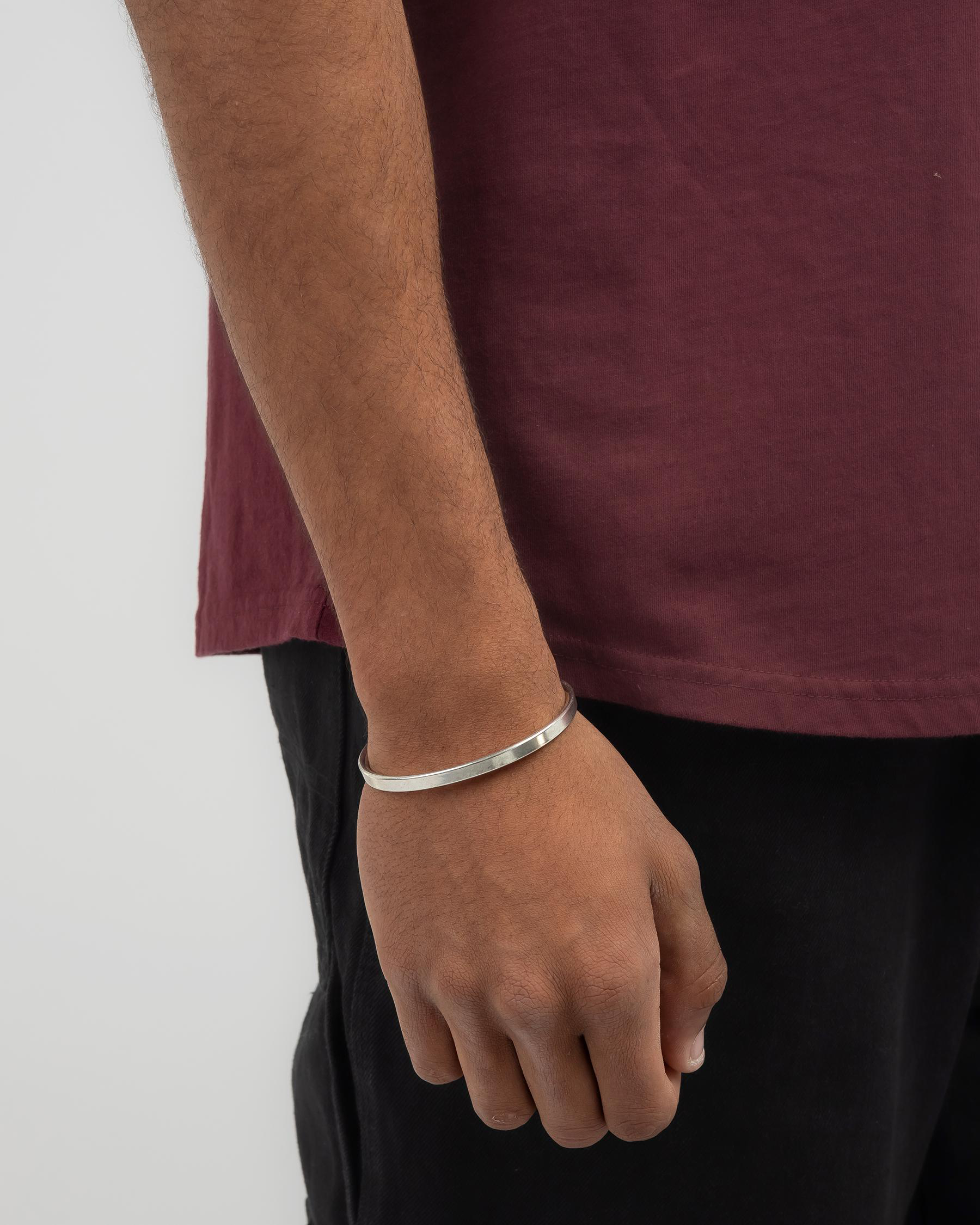 Shop Icon Brand Clean Cut Cuff Bracelet In Silver - Fast Shipping ...