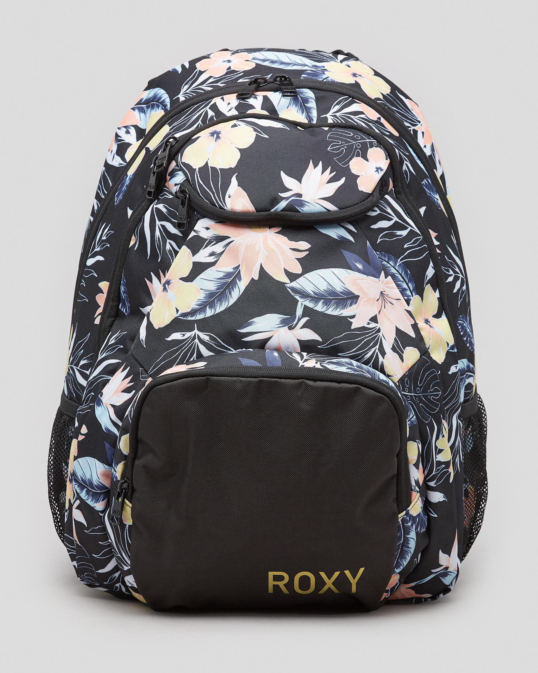 Shop Roxy Shadow Swell Backpack In Anthracite S Rg Tropical Breeze ...