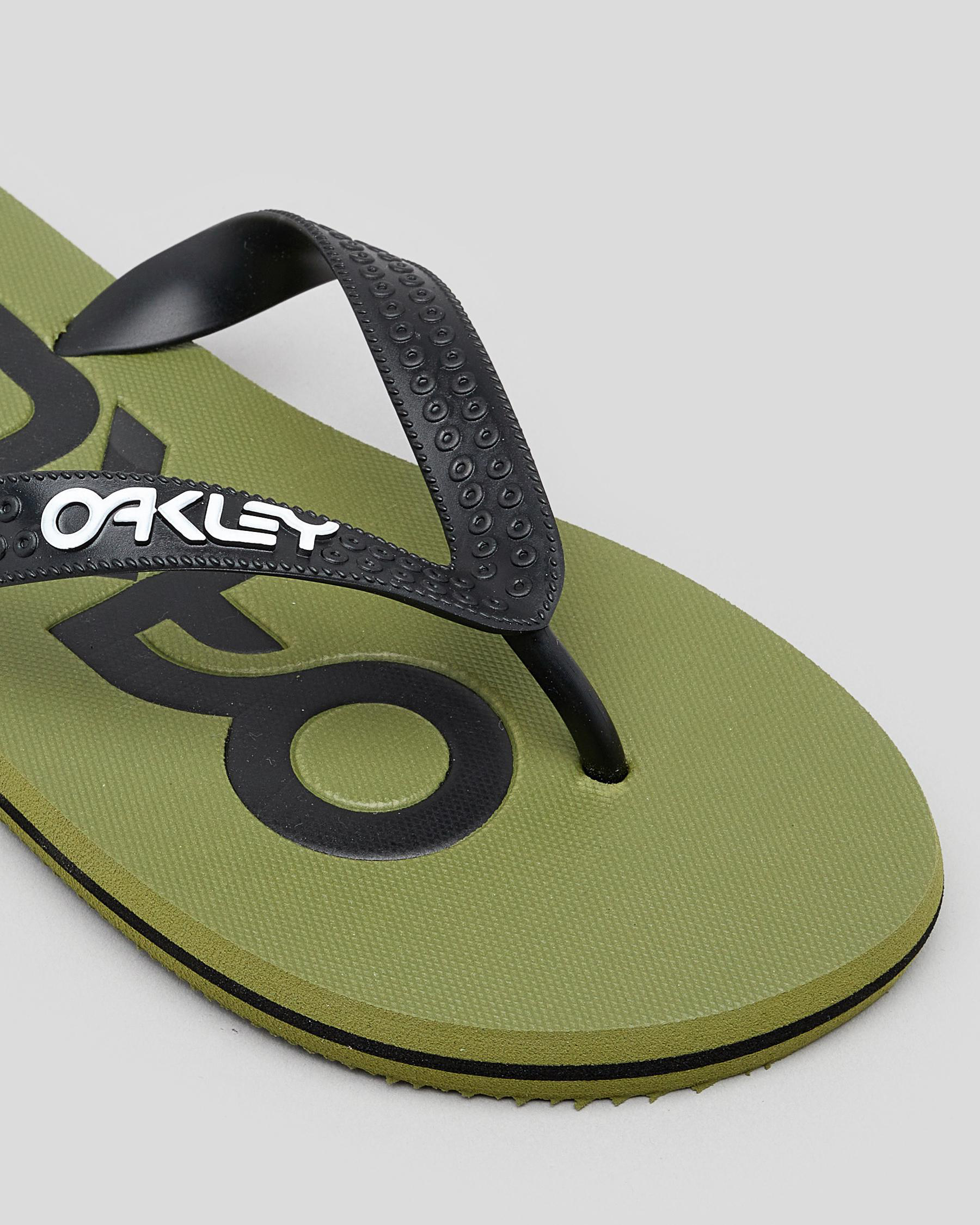 Shop Oakley College Flip Flop Thongs In New Dark Brush - Fast Shipping ...