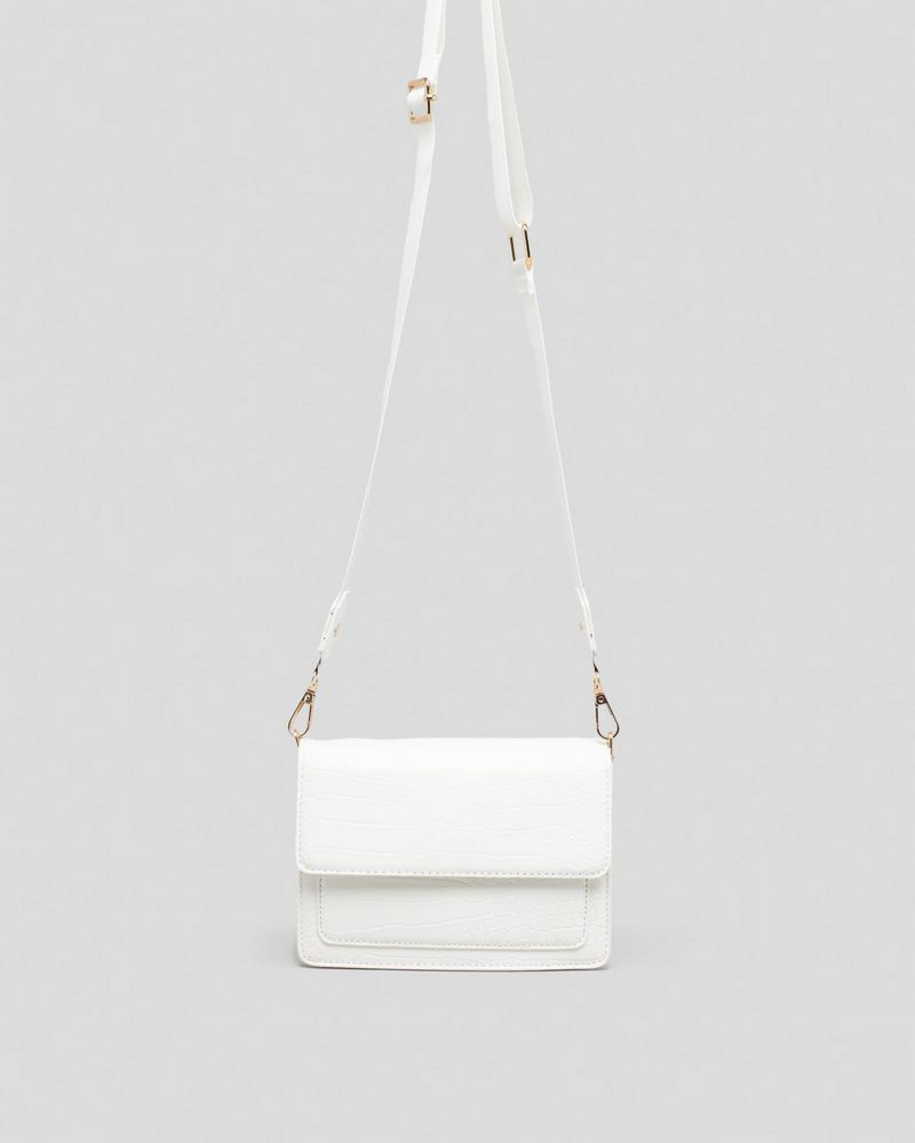 Shop Ava And Ever Mason Crossbody Bag In White Croc - Fast Shipping ...