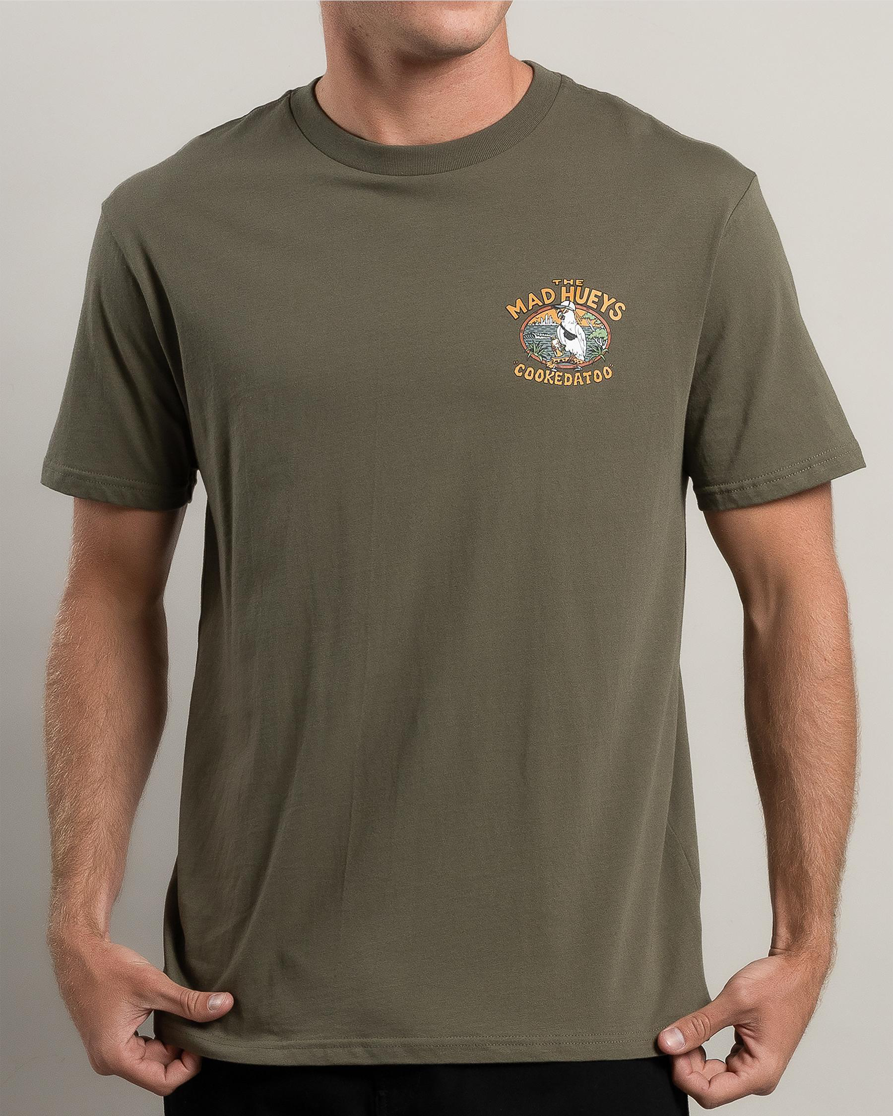 Shop The Mad Hueys Cookedatoo Eshay T-Shirt In Olive - Fast Shipping ...