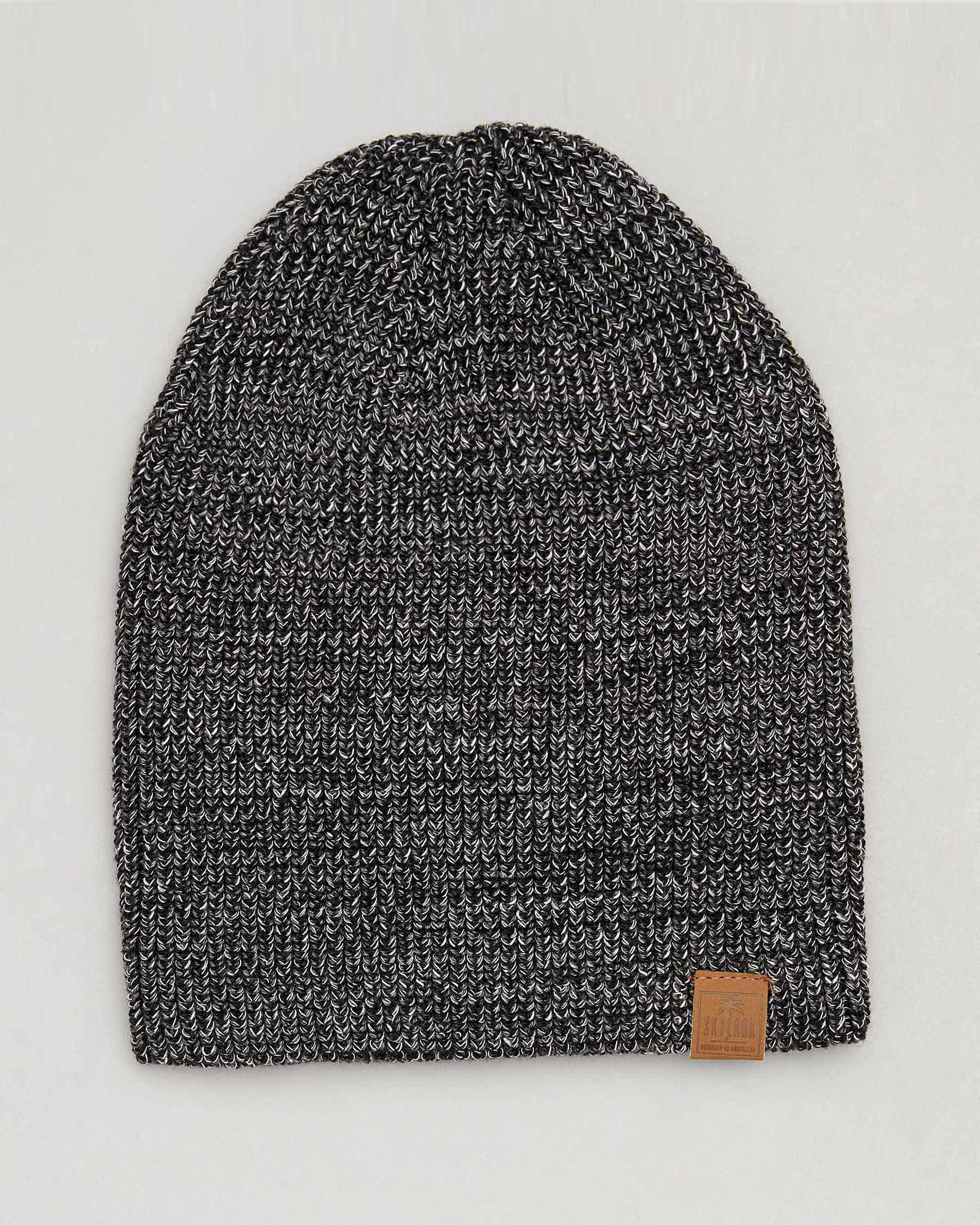 Shop Salty Life Boys' Seaside Slouch Beanie In Black Marle - Fast ...