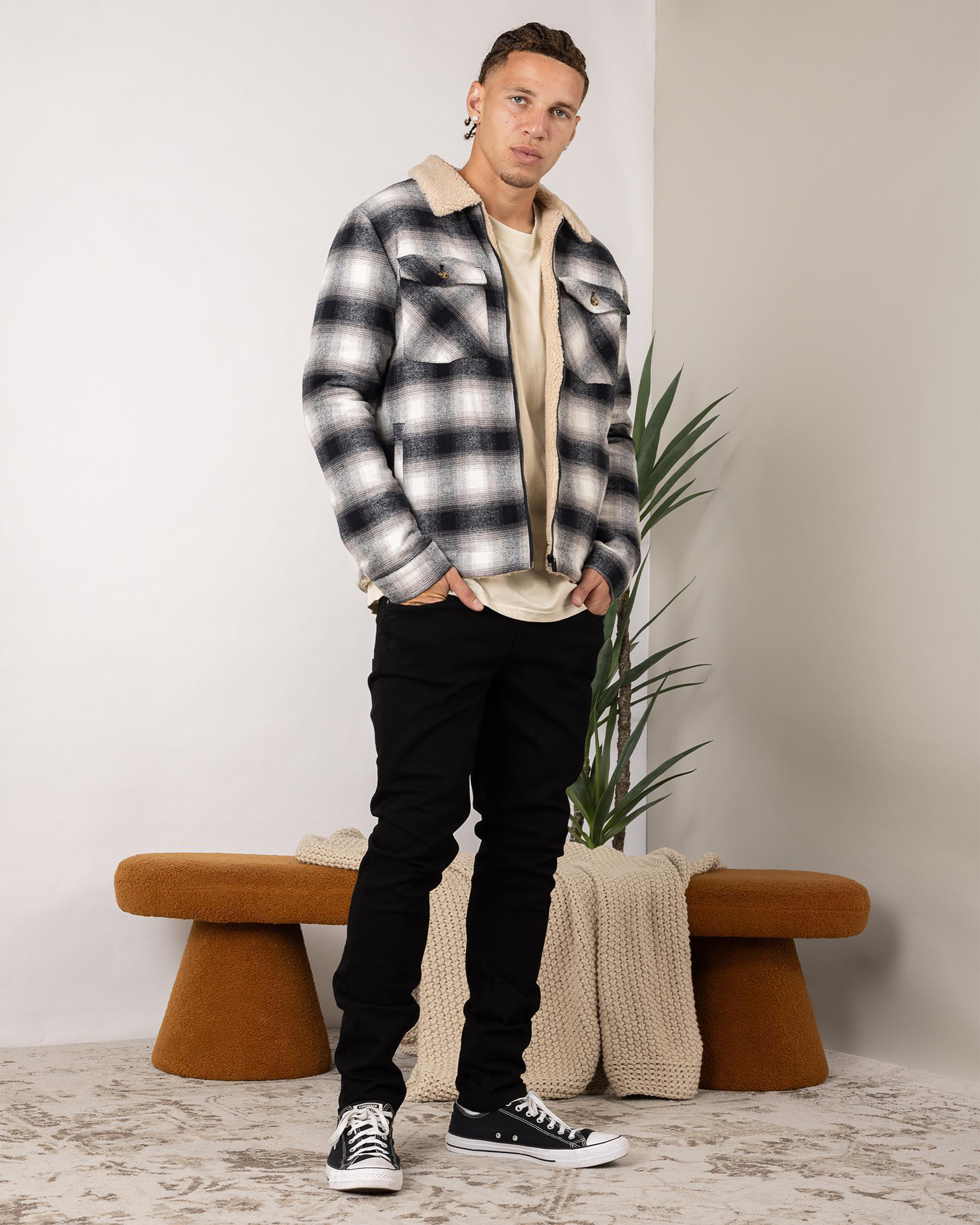 Shop Jacks Omega Jacket In Black/white - Fast Shipping & Easy Returns ...