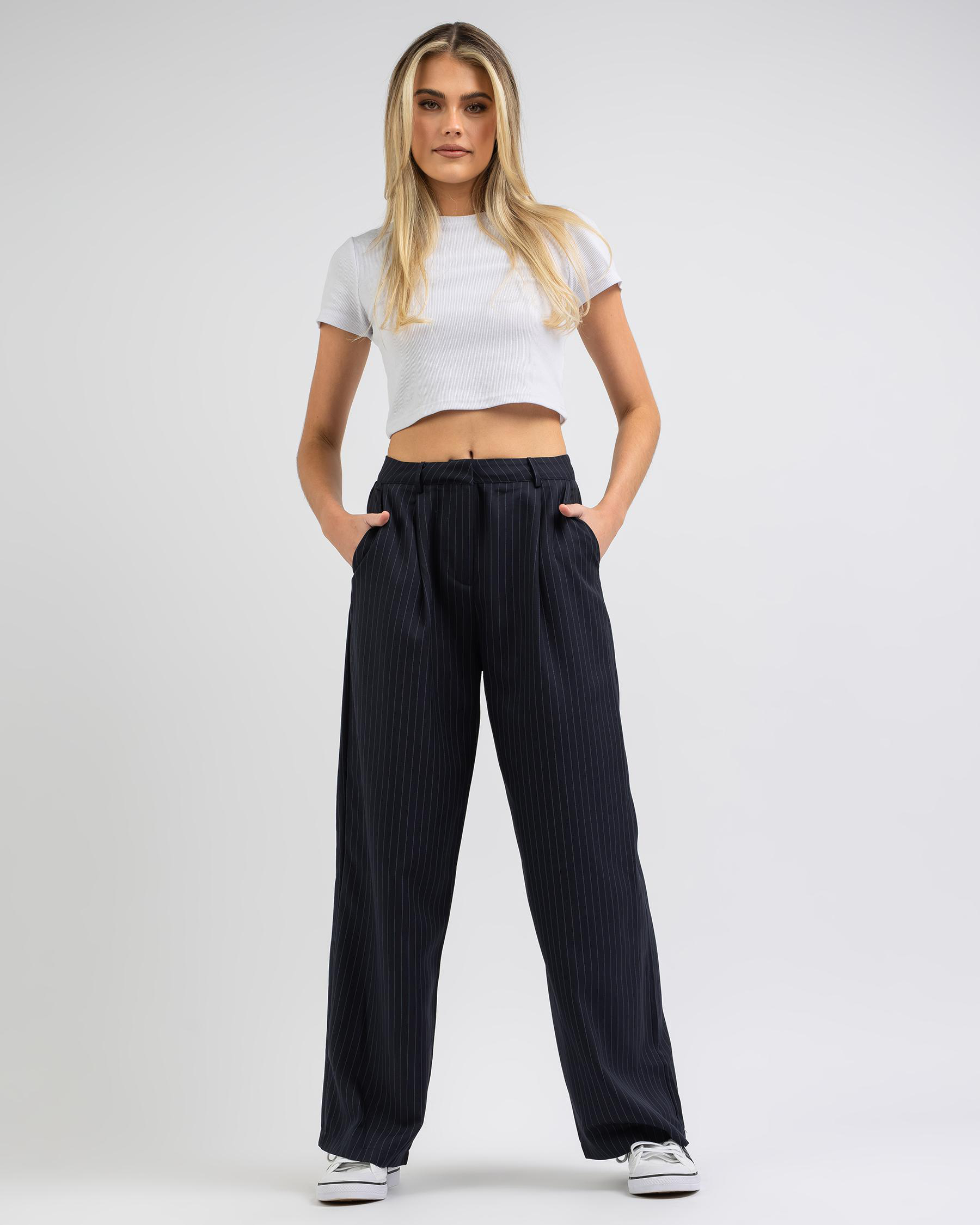 Shop Thanne Chloe Pants In Navy - Fast Shipping & Easy Returns - City ...